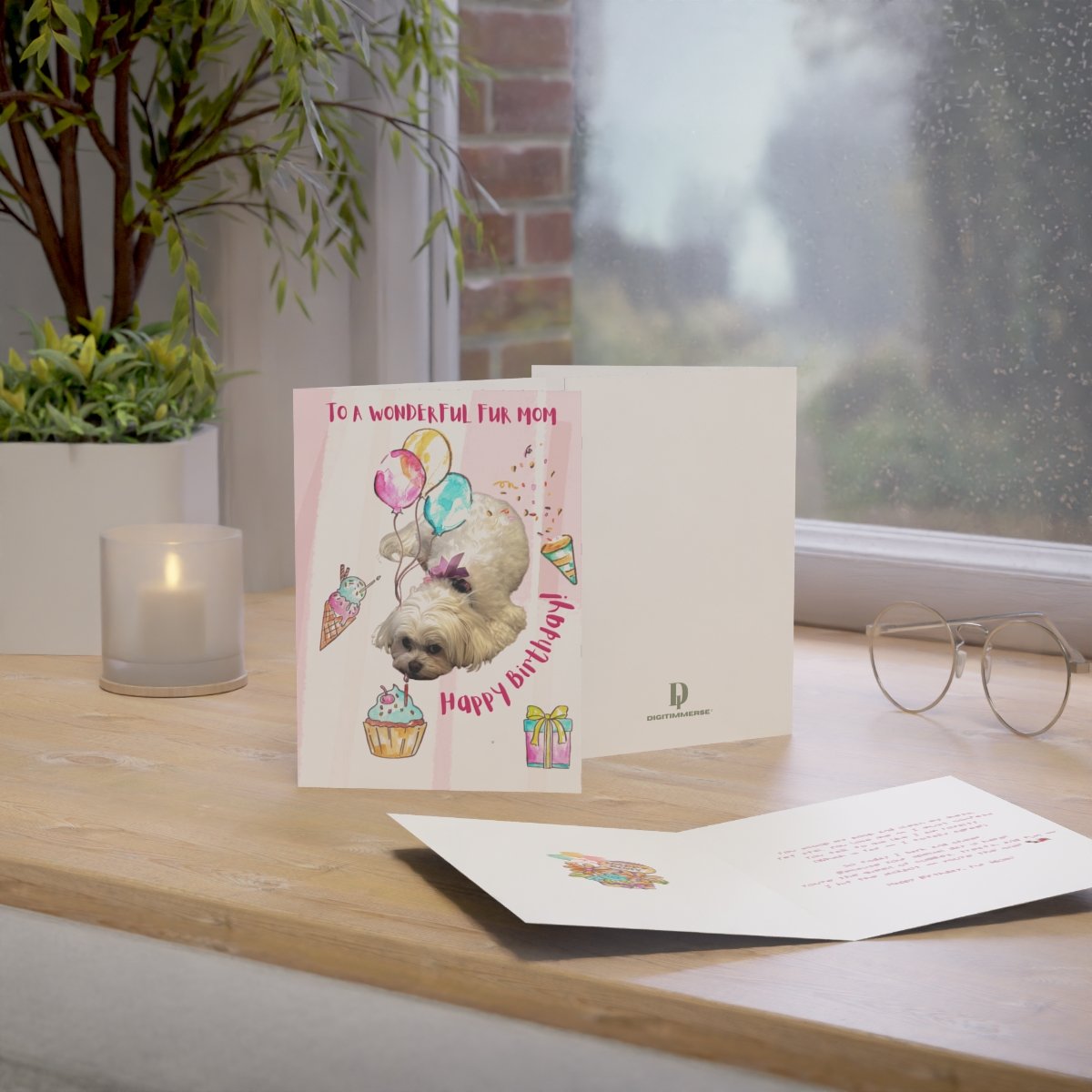 Physical Birthday Poetry Greeting Card - To A Wonderful Fur Mom - Payhip