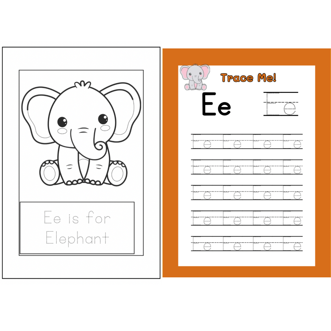 ABC Animal Fun Trace and Color – Educational Printable Book - Payhip