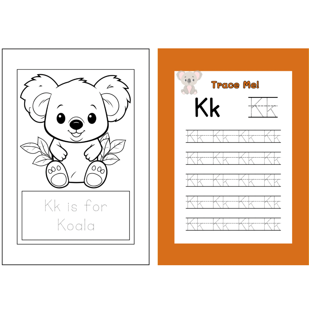 ABC Animal Fun Trace and Color – Educational Printable Book - Payhip