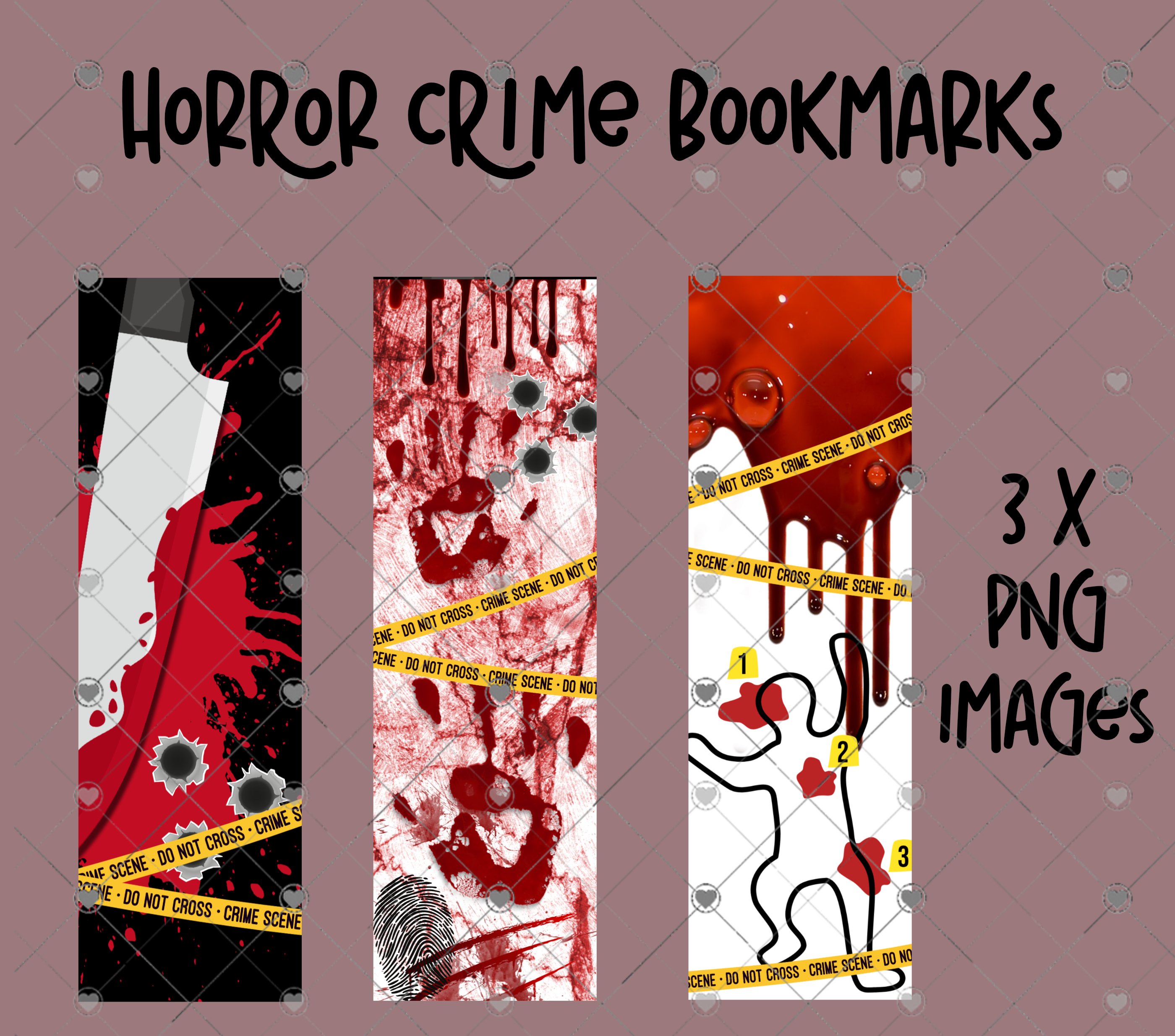 Horror Crime Bookmarks - Payhip
