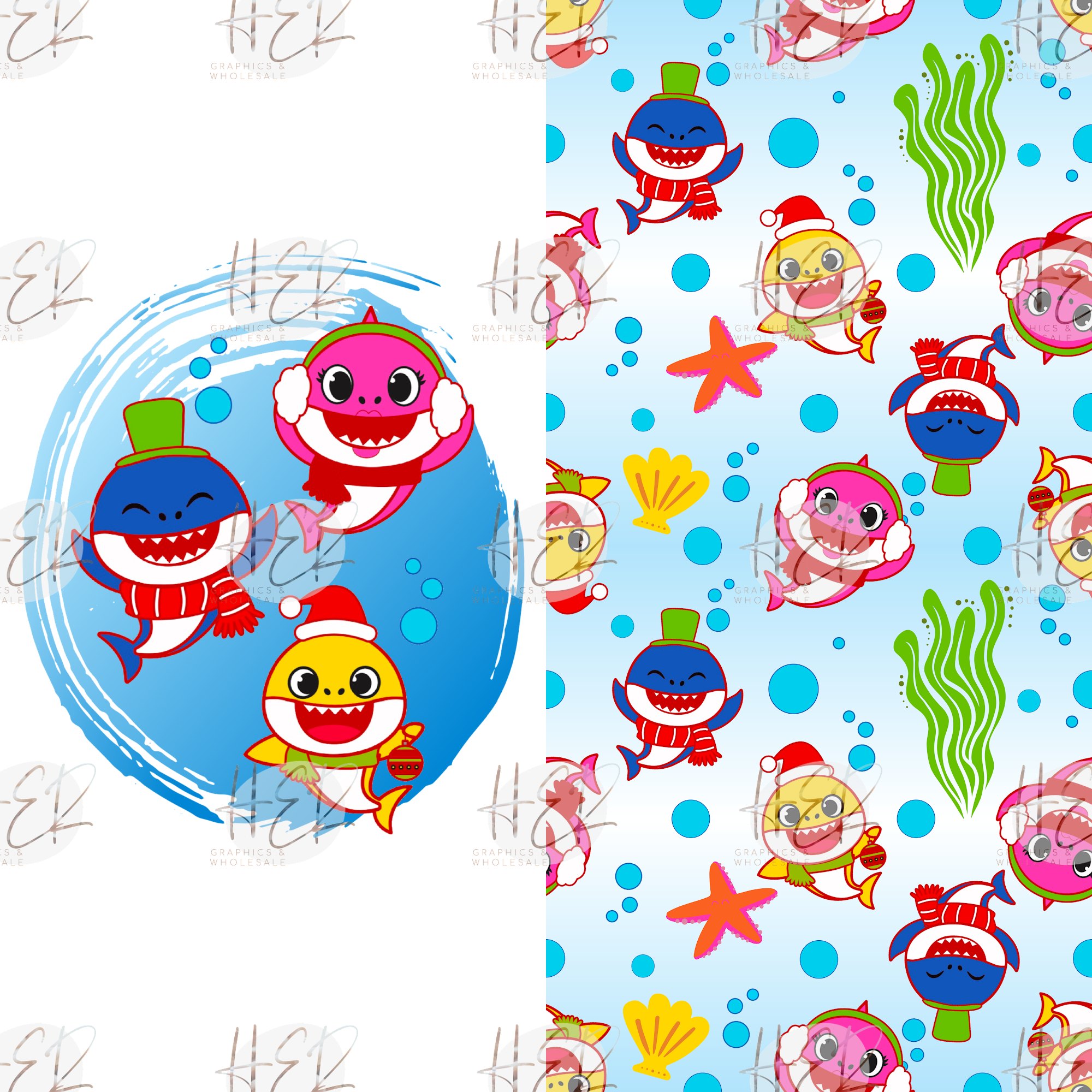 Baby Shark Christmas Seamless - Payhip