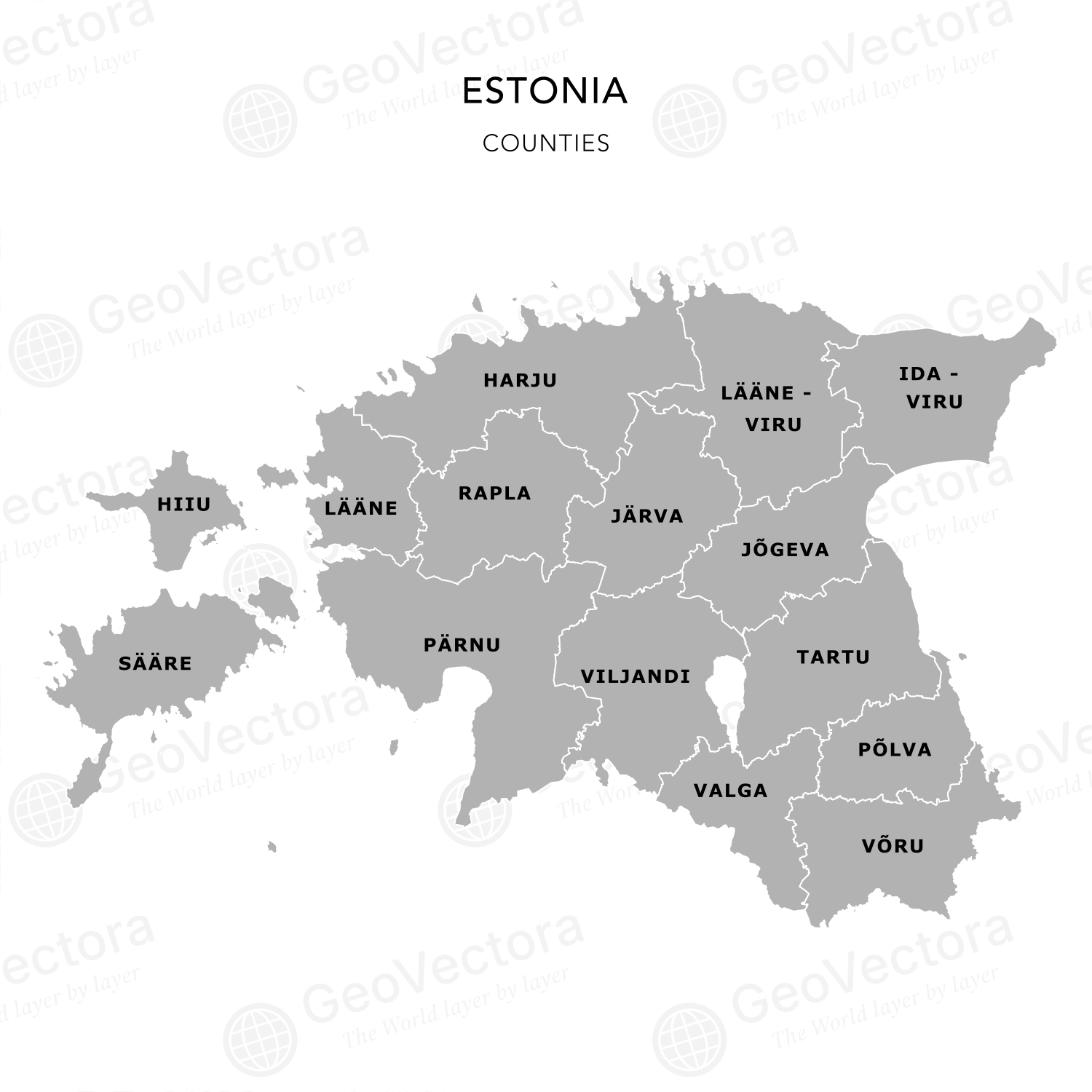 Geovectora - ESTONIA - Counties
