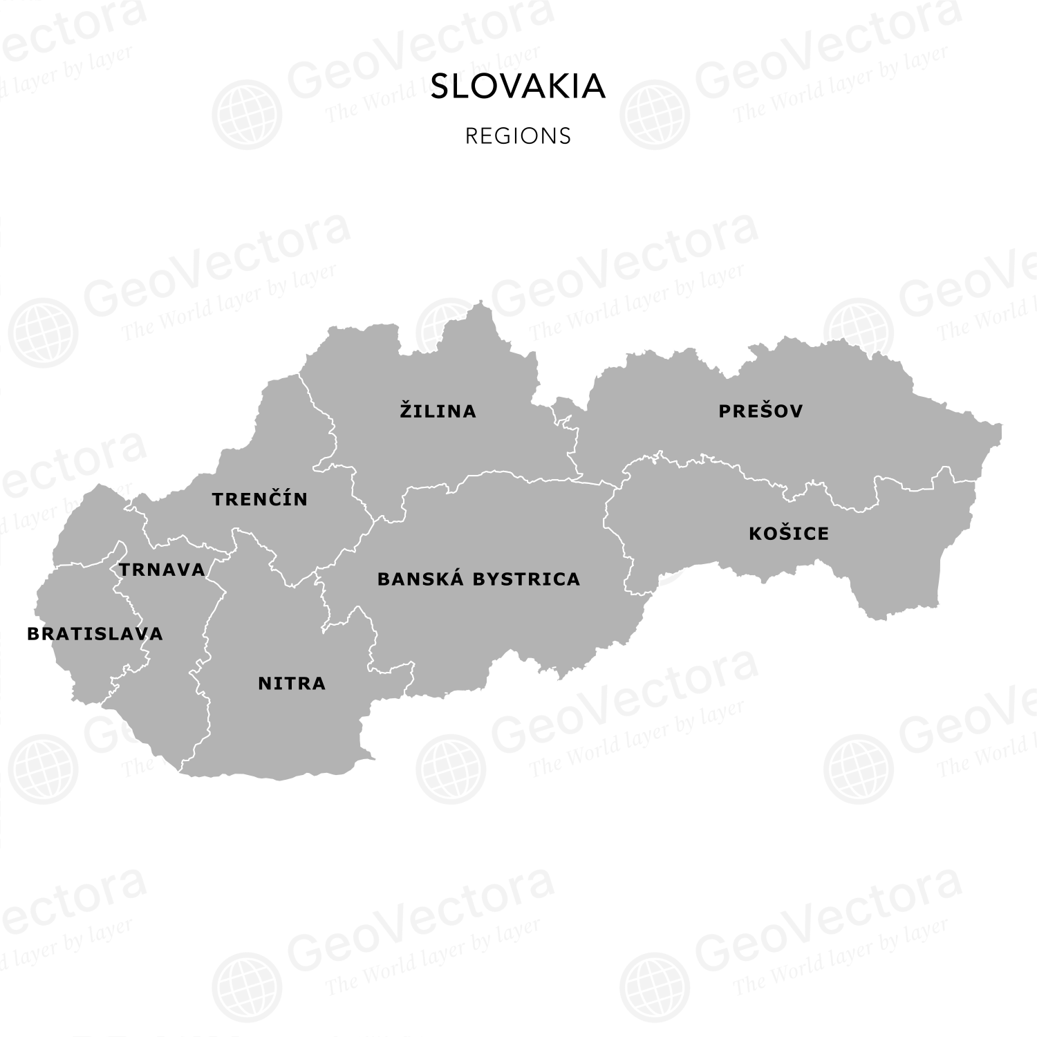 Geovectora - SLOVAKIA - Regions
