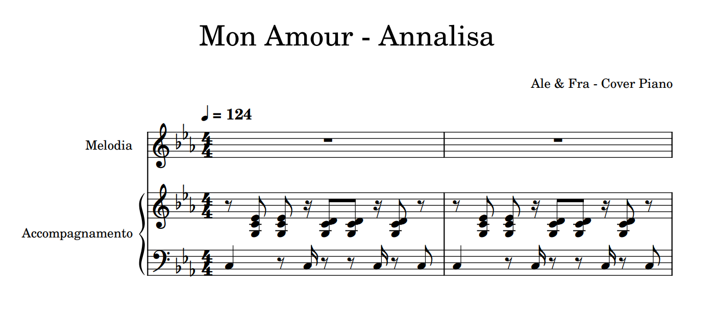 Spartito "Mon Amour" - Annalisa - Payhip
