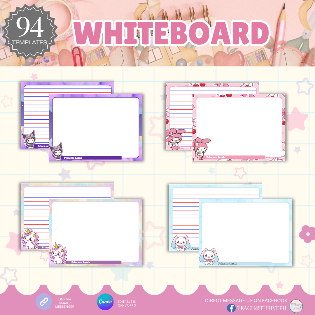 Editable Whiteboard Templates - Payhip