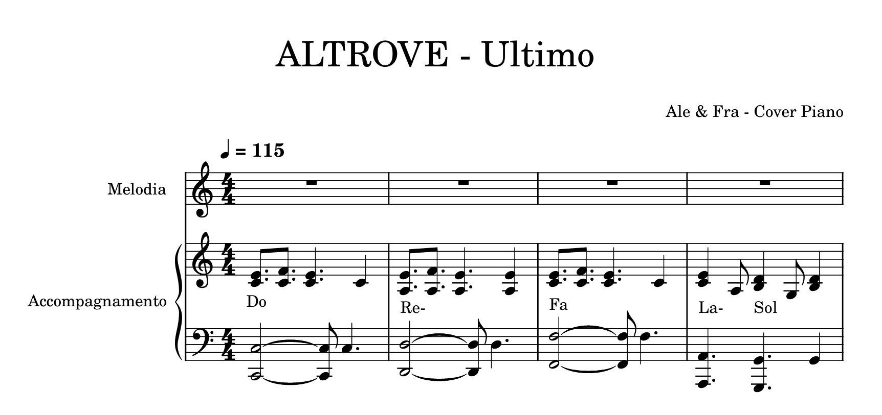 Spartito "ALTROVE" - Ultimo - Payhip