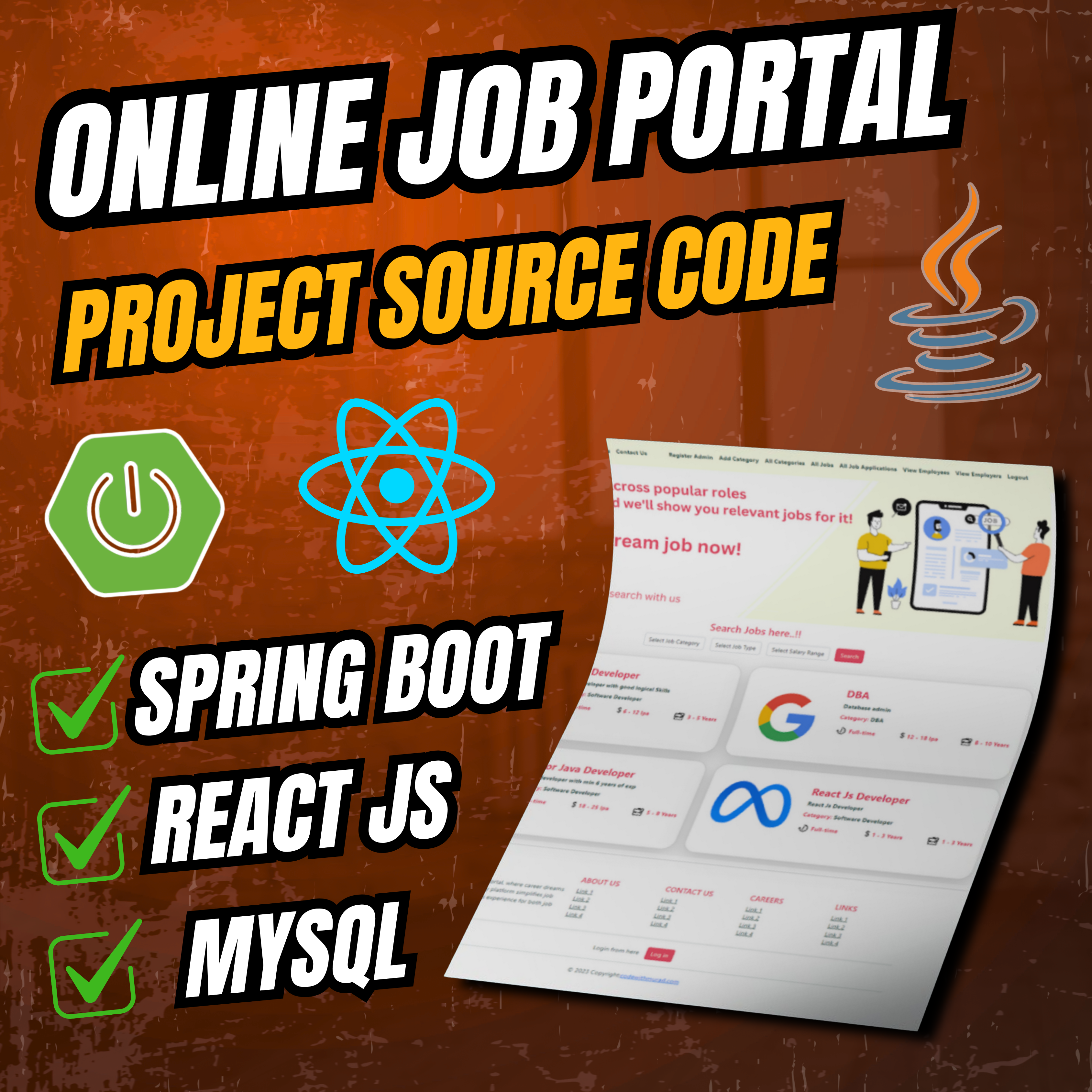 Online Job Portal Project Source Code using Spring Boot React JS MySQL ...