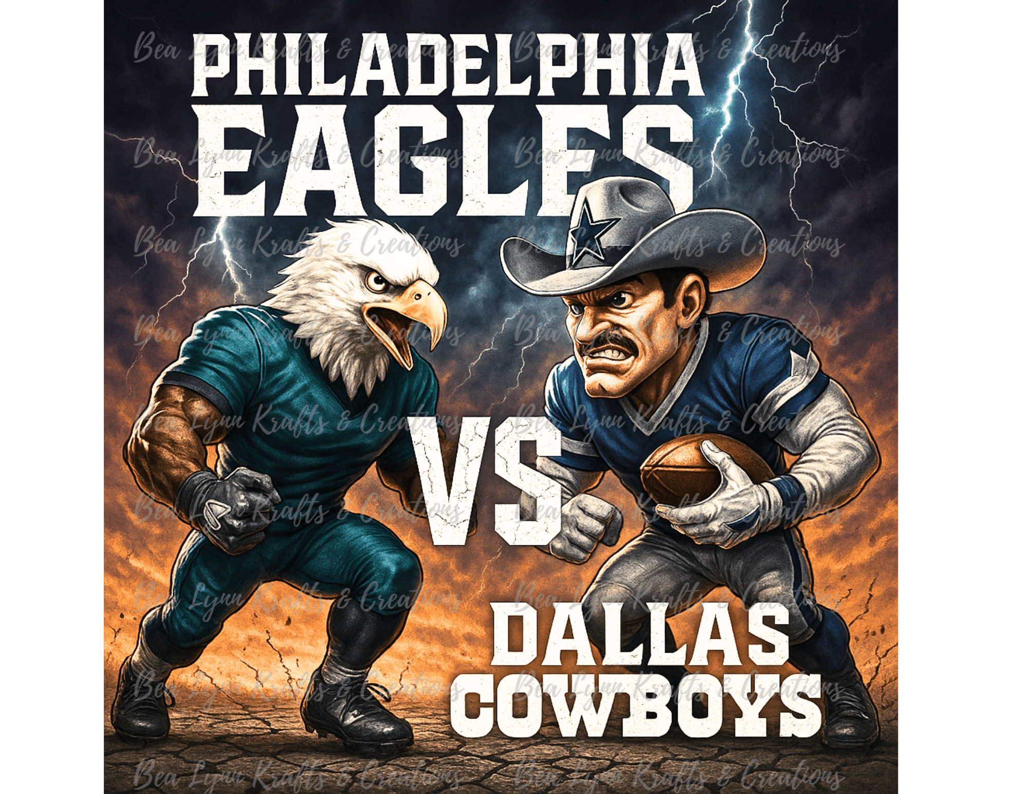 Eagles vs Cowboys – Rivalry Clash PNG - Payhip
