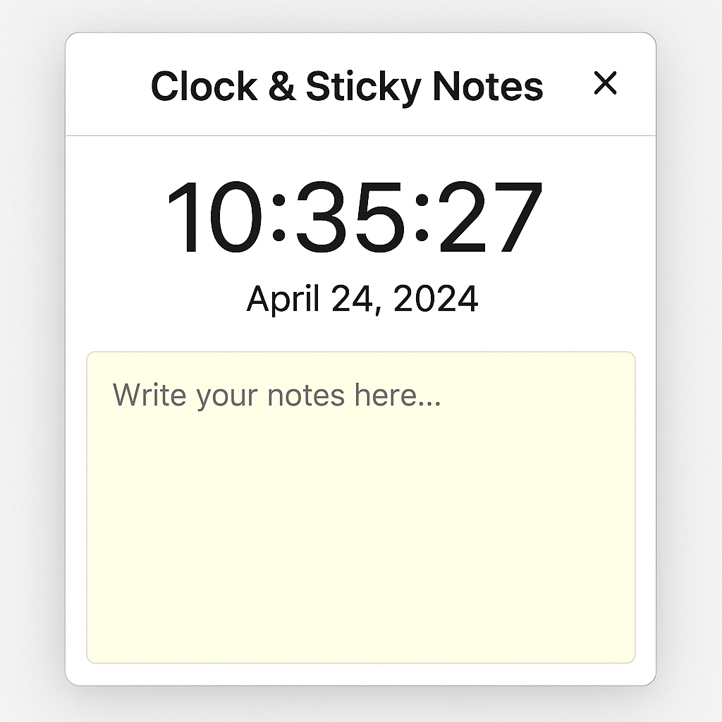 Clock & Sticky Notes Chrome Extensiom - Payhip