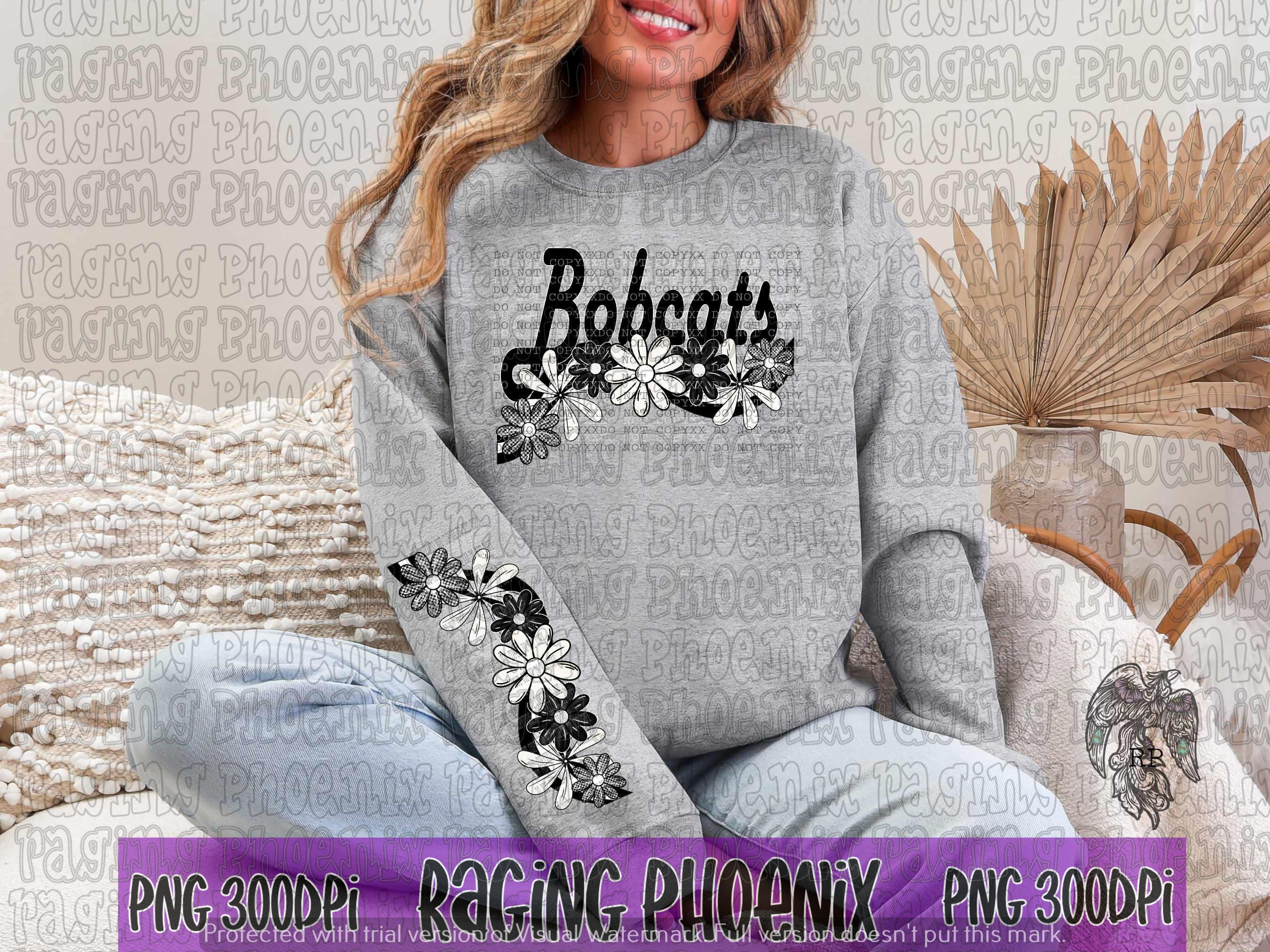 BOBCATS-RETRO FLORAL STRIPE-FT02B - Payhip