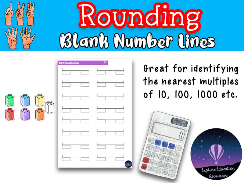 Blank Number Lines for Rounding – Rounding Practice for KS2
