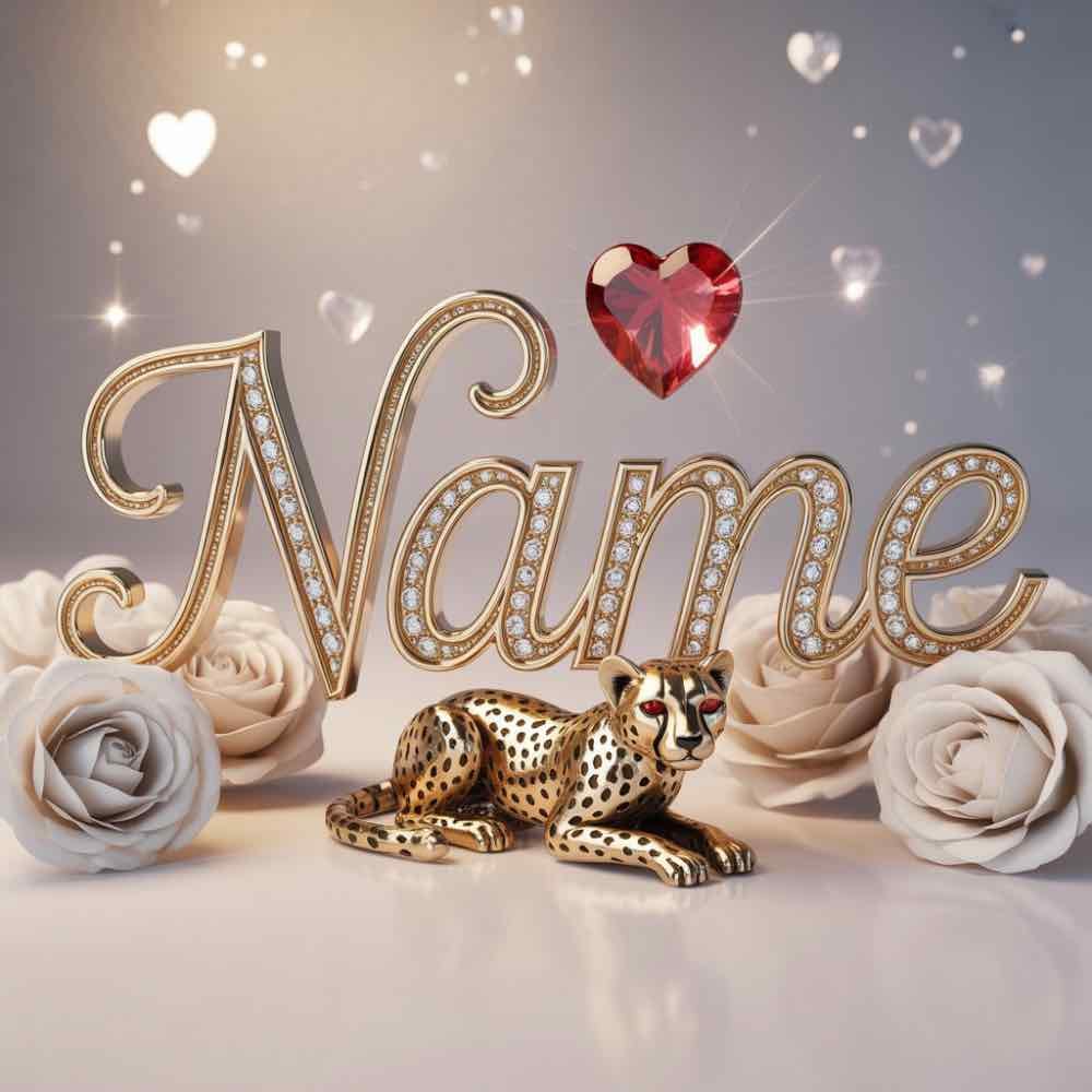 Custom Name Golden Cheetah PNG ( your name only) - Payhip