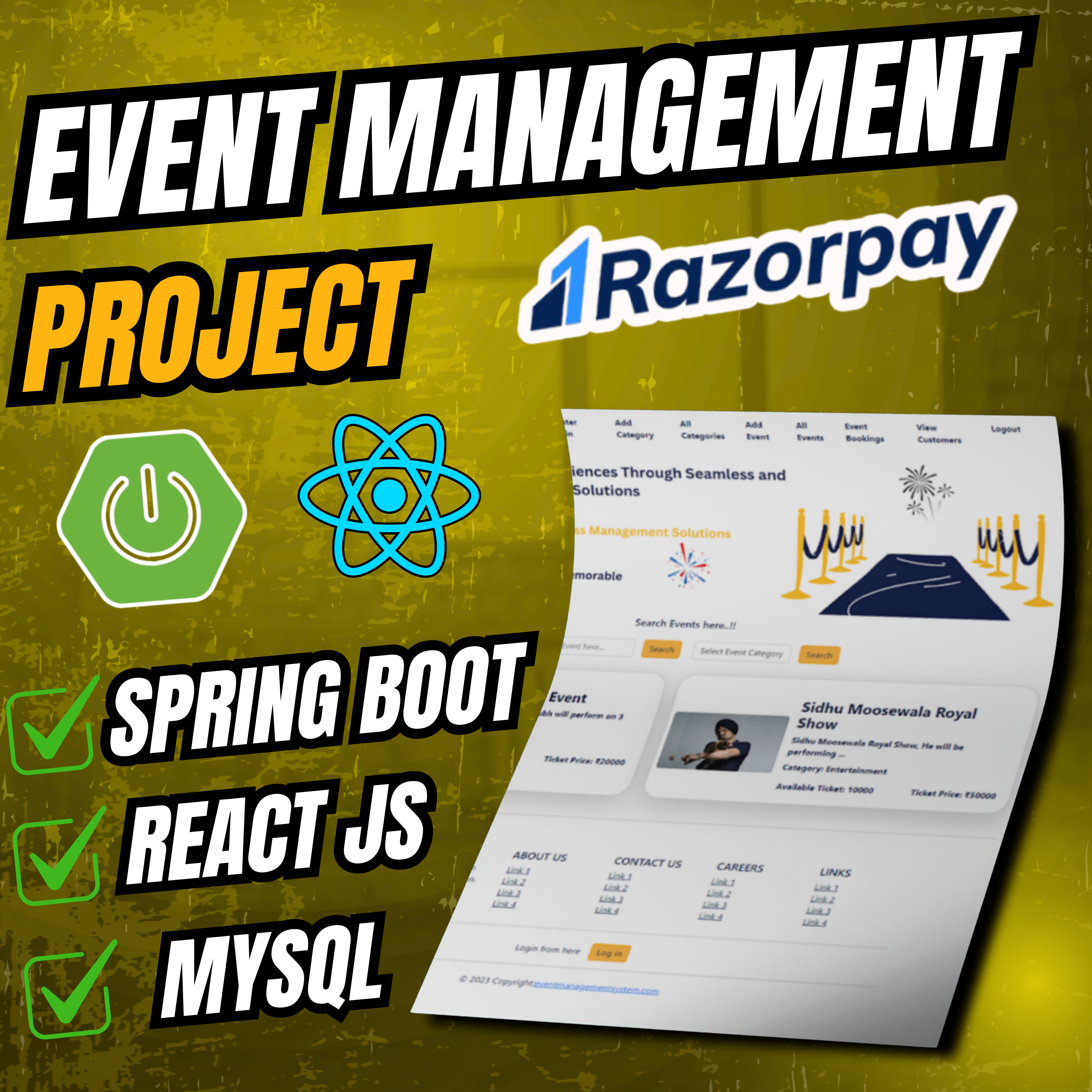 Event Management System Project Source Code | Spring Boot React JS ...