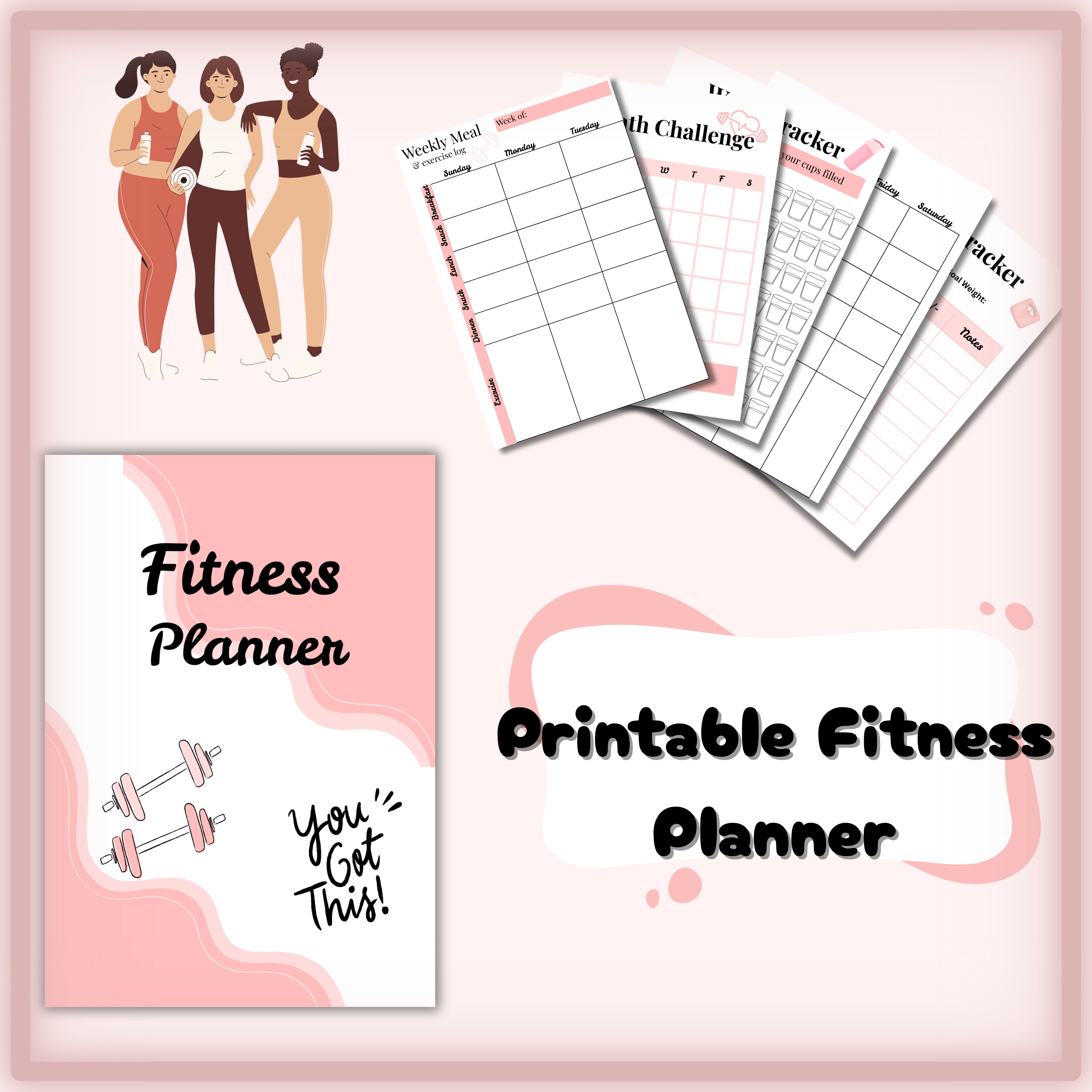 Printable Fitness Planner - Payhip