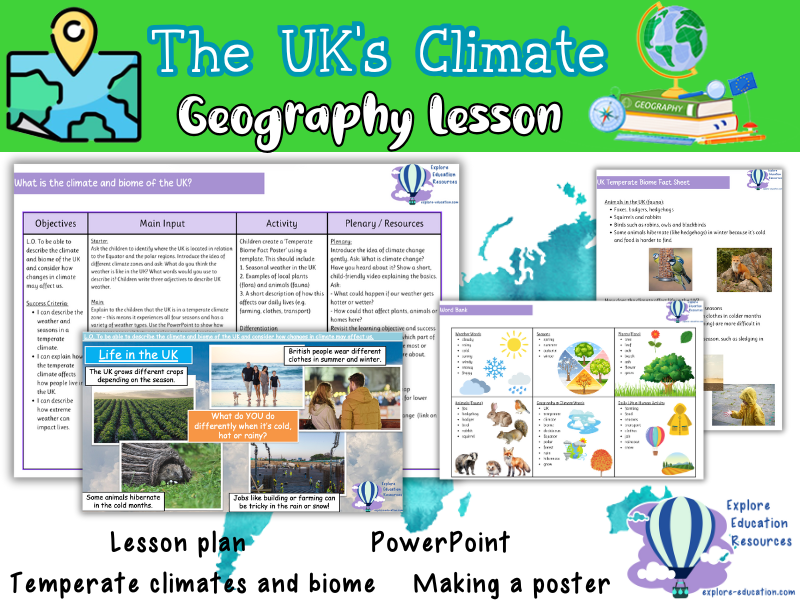 UK Climate and Temperate Biome – KS2 Geography Lesson | Year 3-4 ...