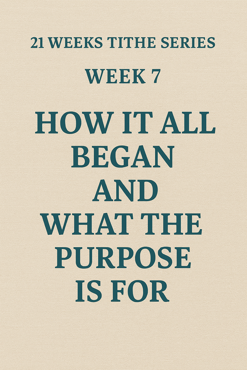21 Weeks Tithing Series - Week 7 - Payhip