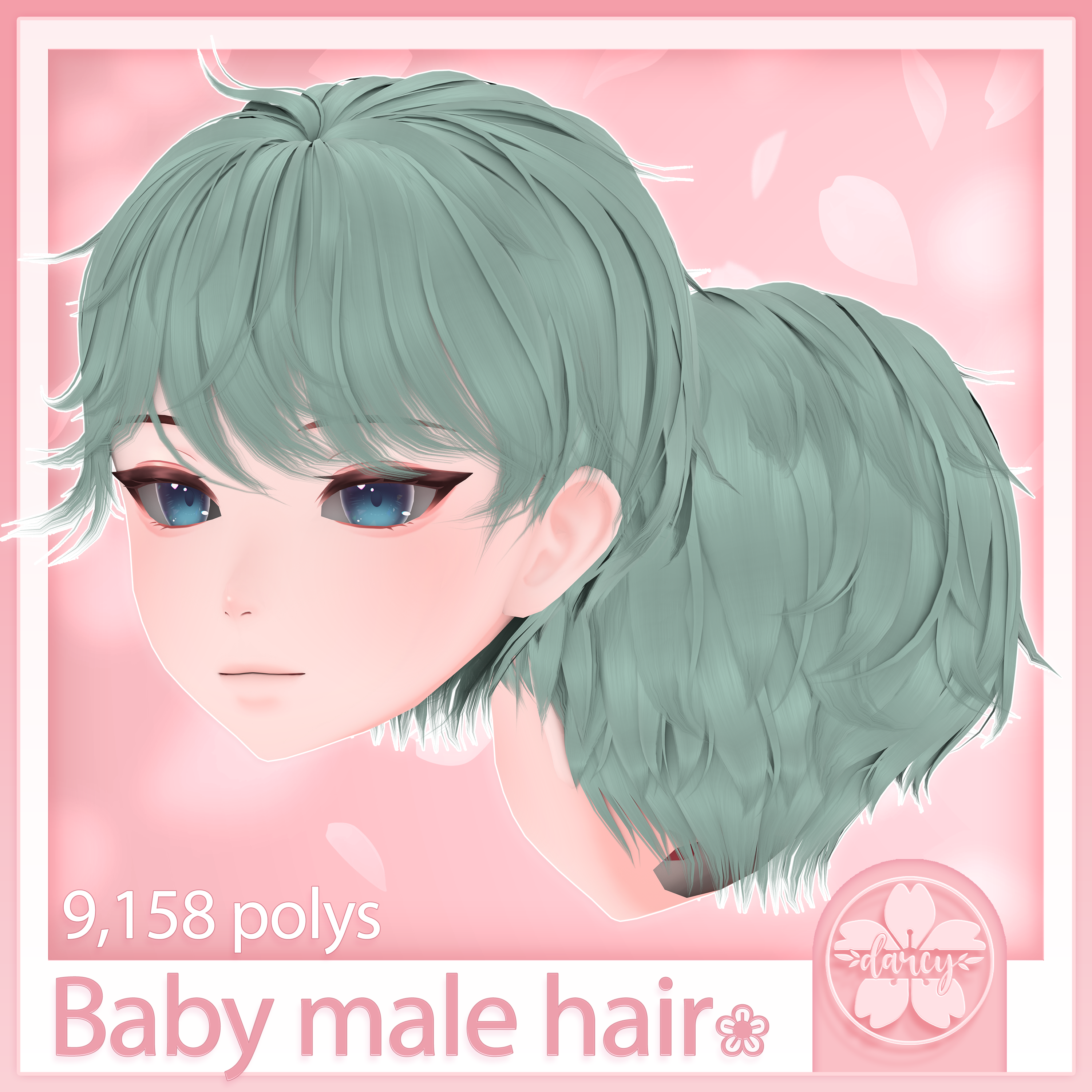 / Baby male hair / VRC - Vtuber asset - Payhip