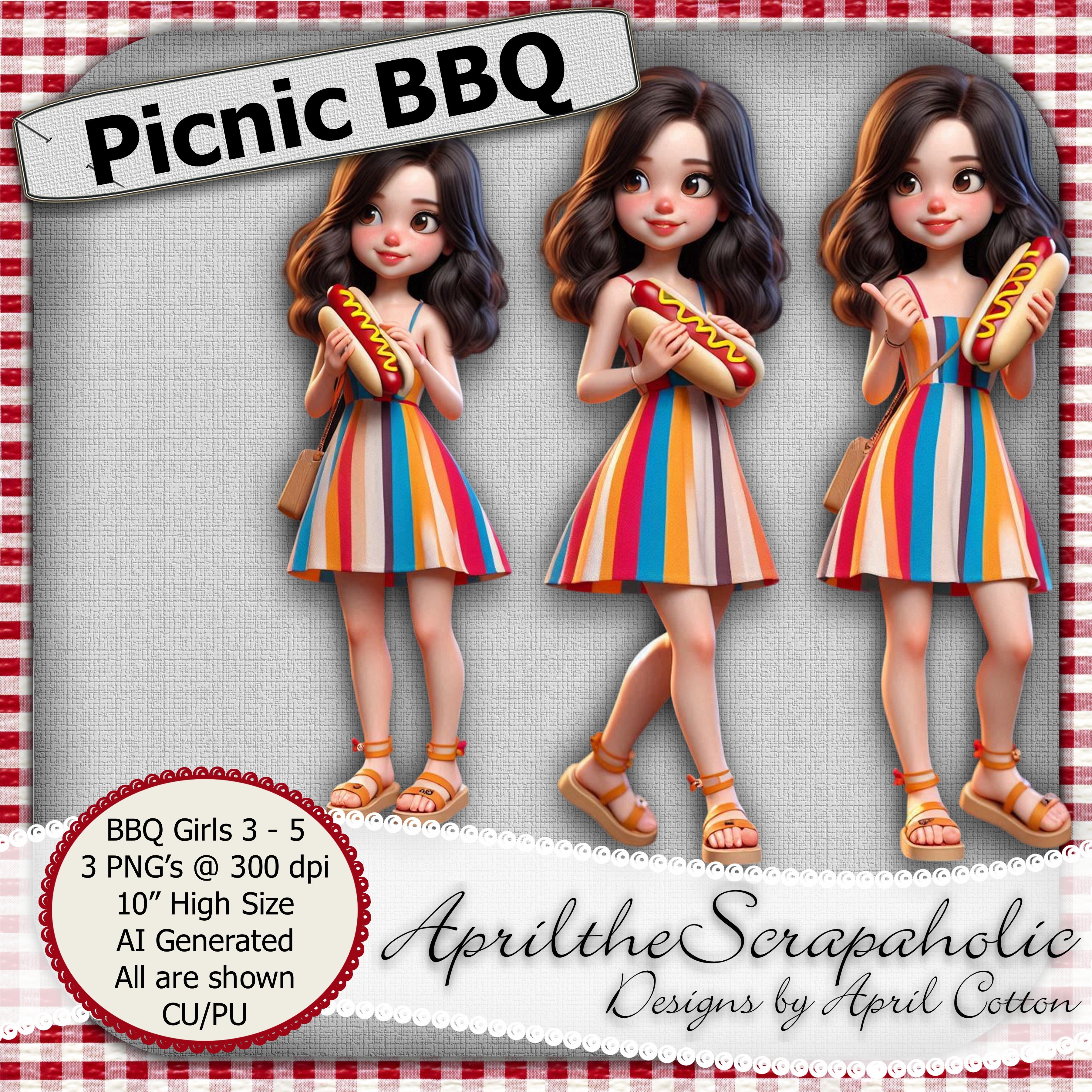 3 More sets of my Picnic BBQ Girls - Payhip