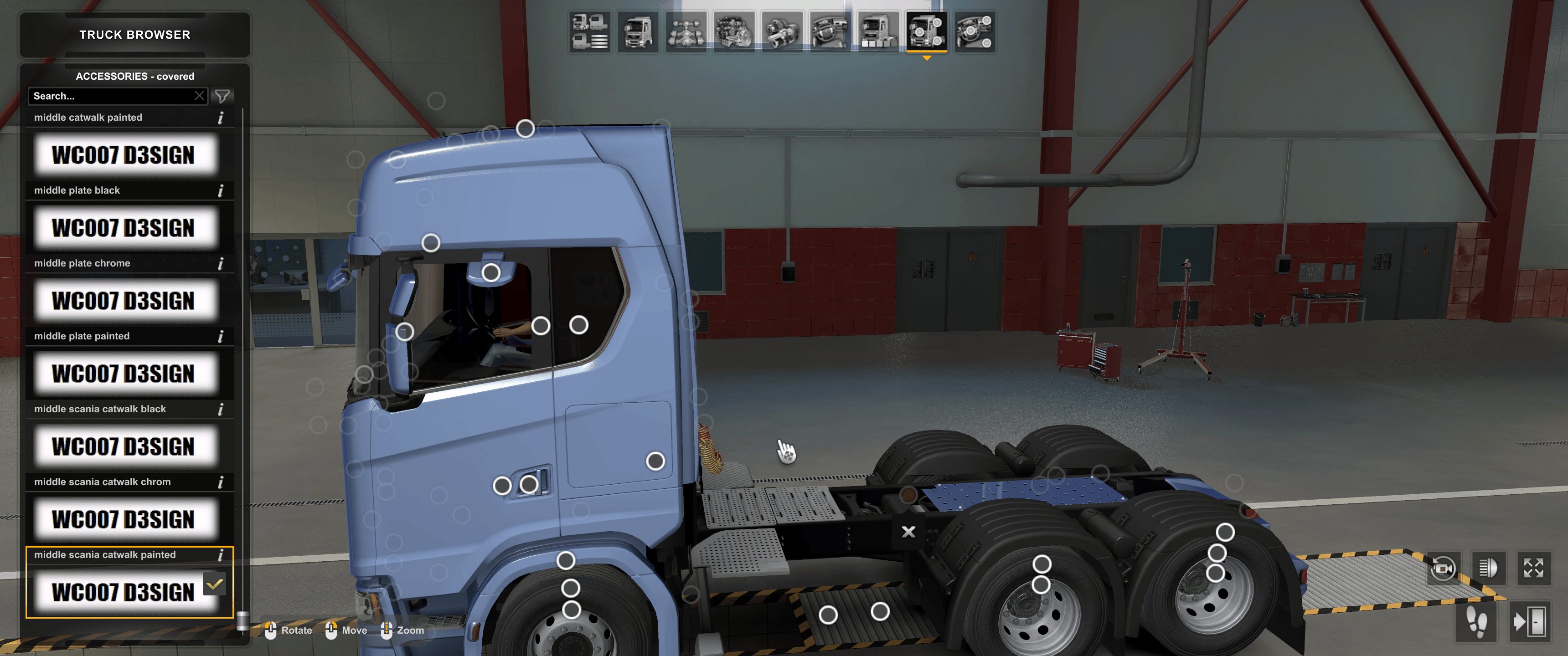 *[covered tuning part] Scania NG special middle chassis cover (only for ...