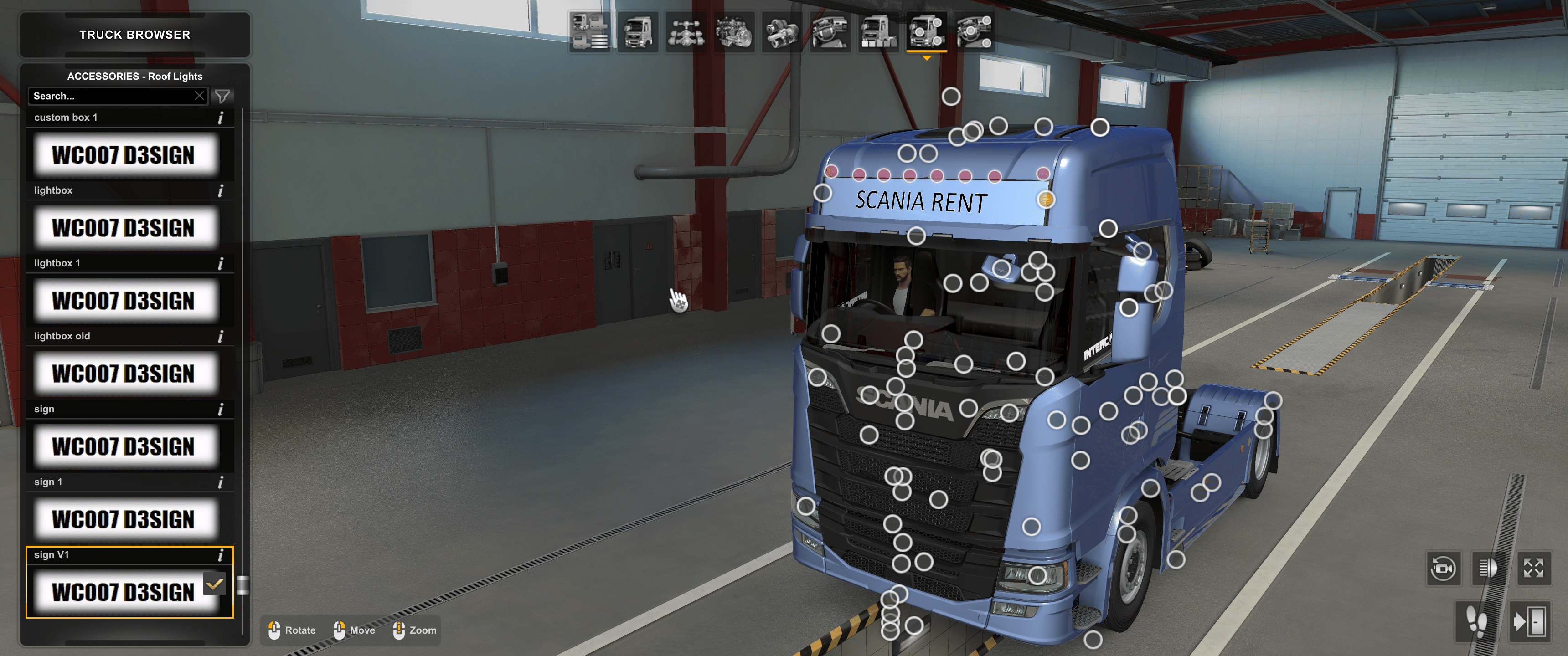 [roof lights tuning part] Scania NG Lightbox signs V1 - Payhip