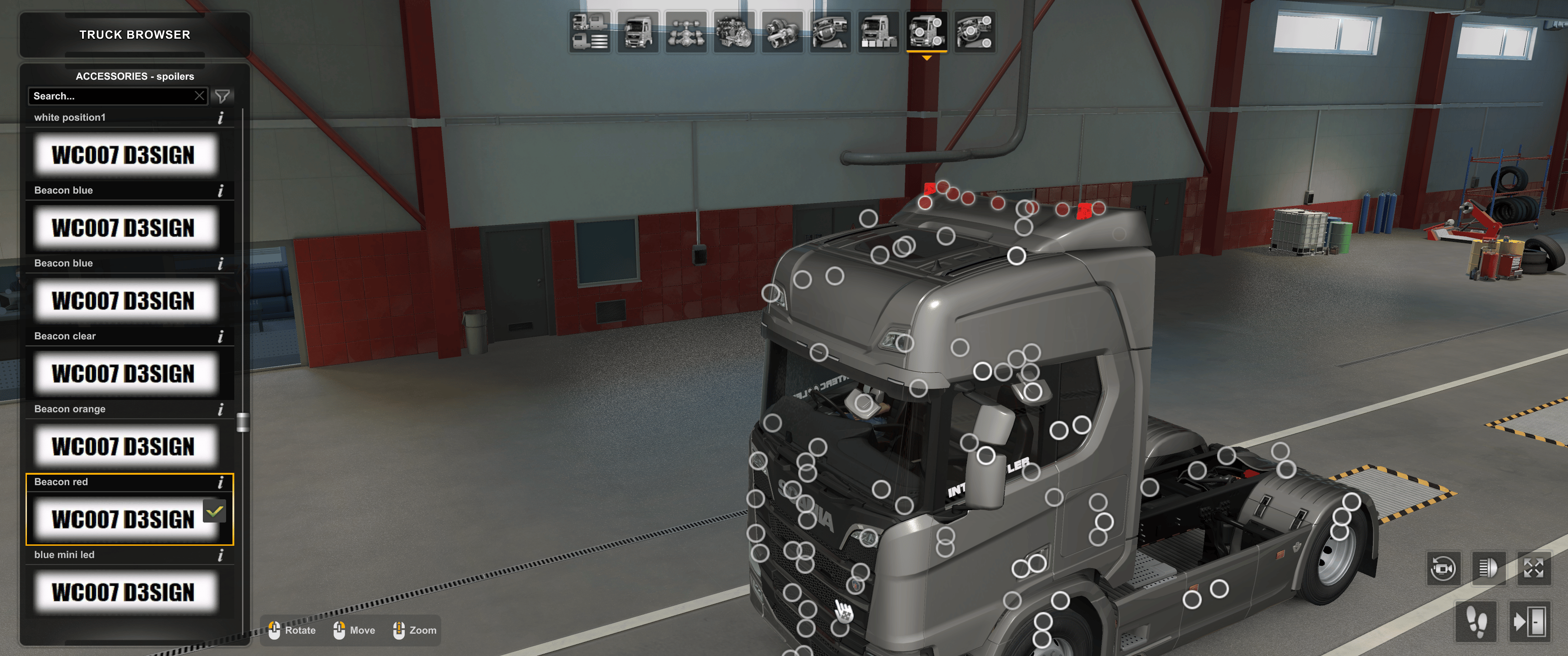 *[spoilers tuning part] Scania NG Cab short spoilers with slots for ...