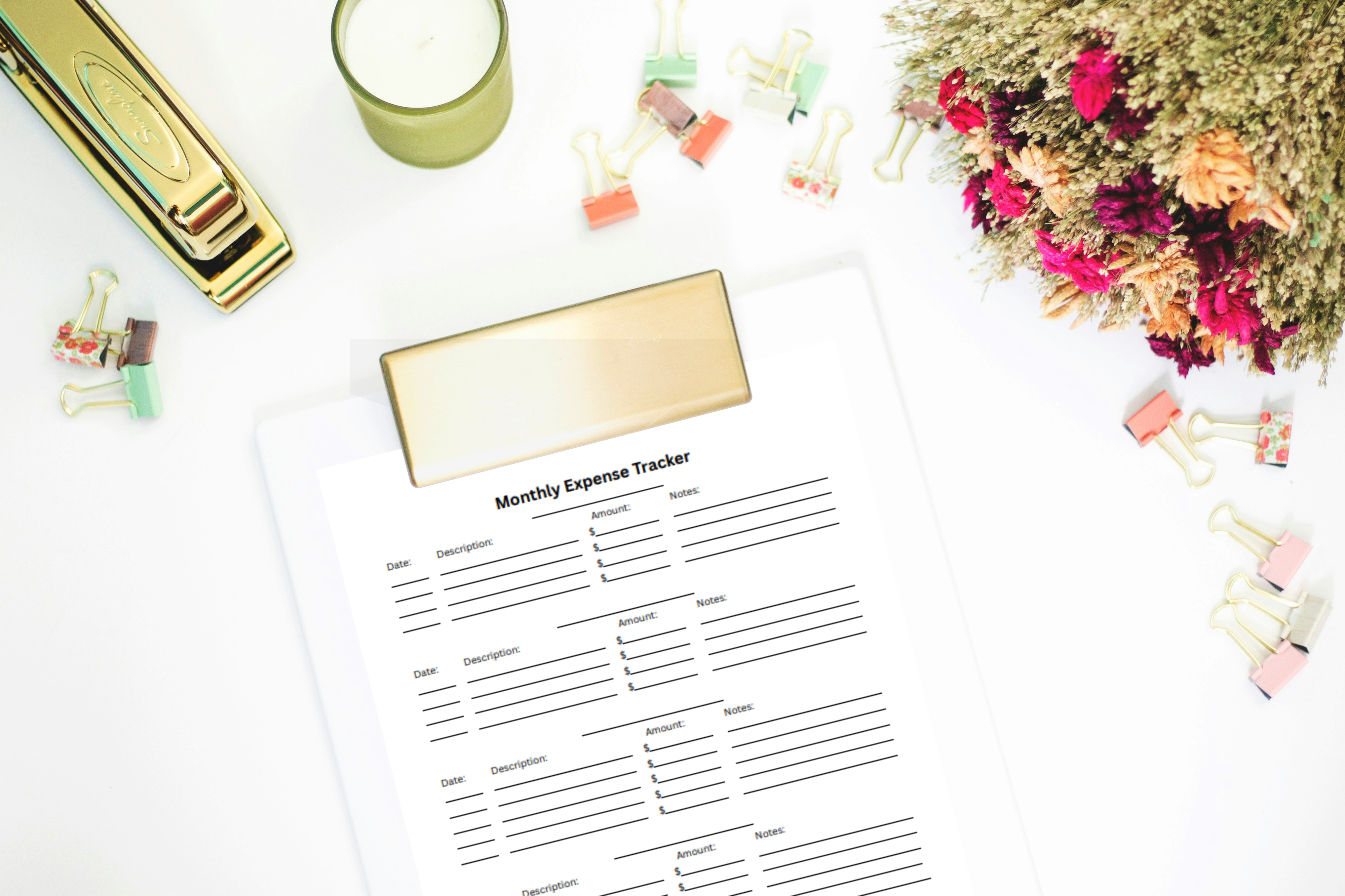 Monthly Expense Tracker Printable – Pre-Filled & Blank Budget Log PDF ...