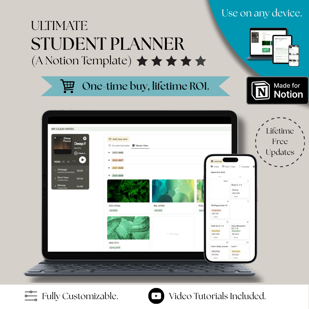 Ultimate Student Planner (A Notion Template) - Payhip
