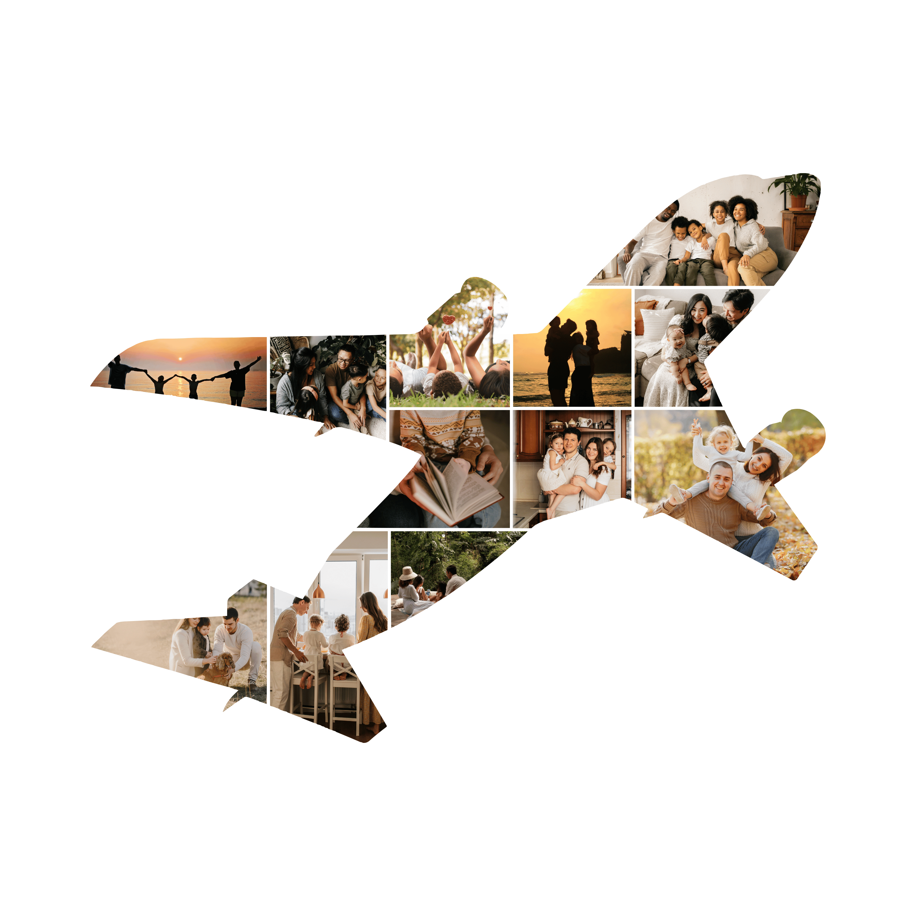 PLR Plane 1 Photo Collage Frame Editable Canva Template - Payhip