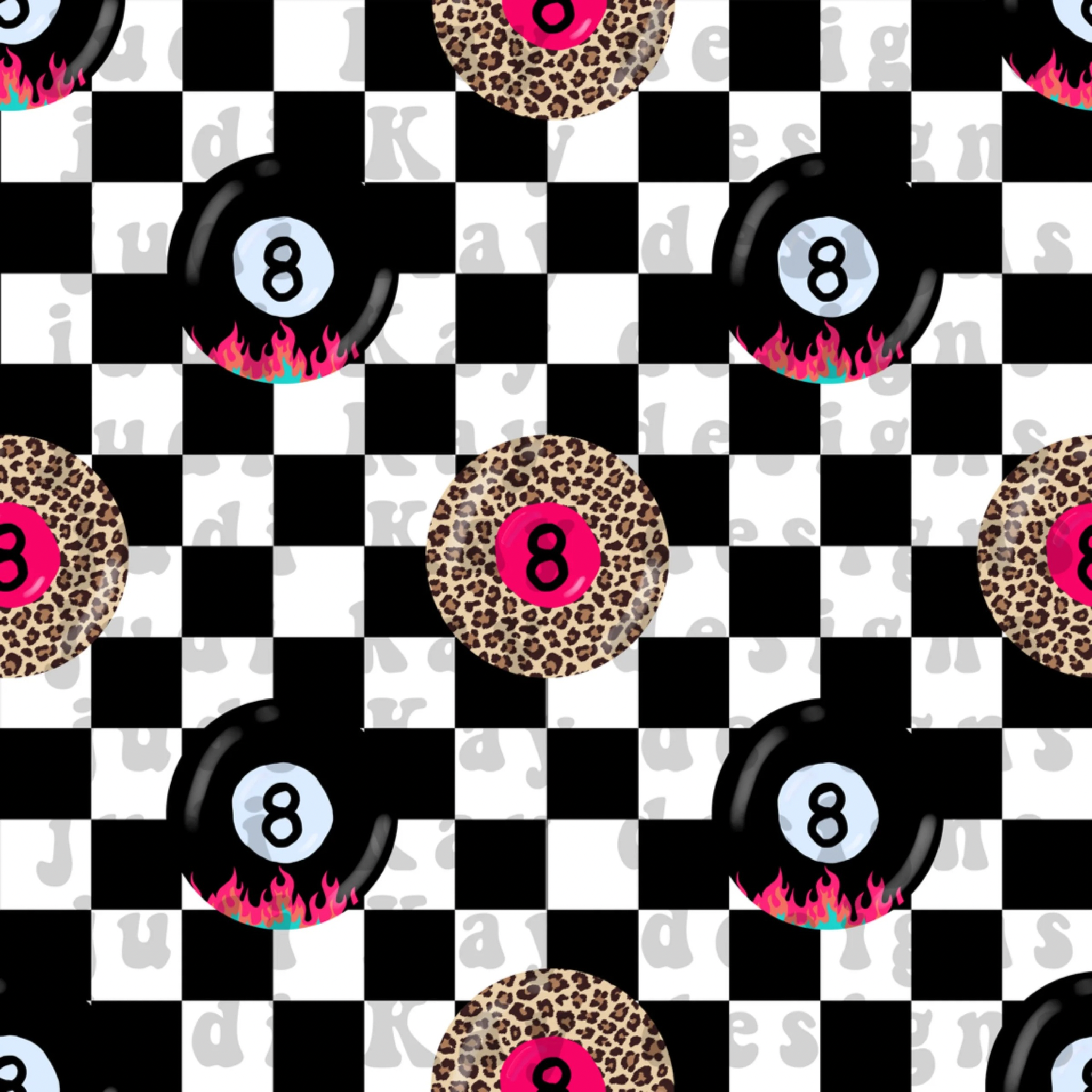 Checkered |flame 8 balls|leopard 8 balls seamless - Payhip