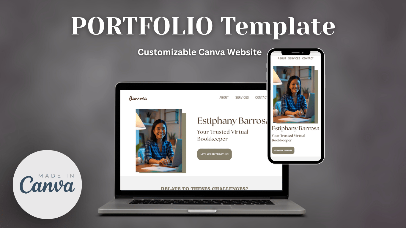 Portfolio Website Template | Bookkeeper Portfolio Website Template ...