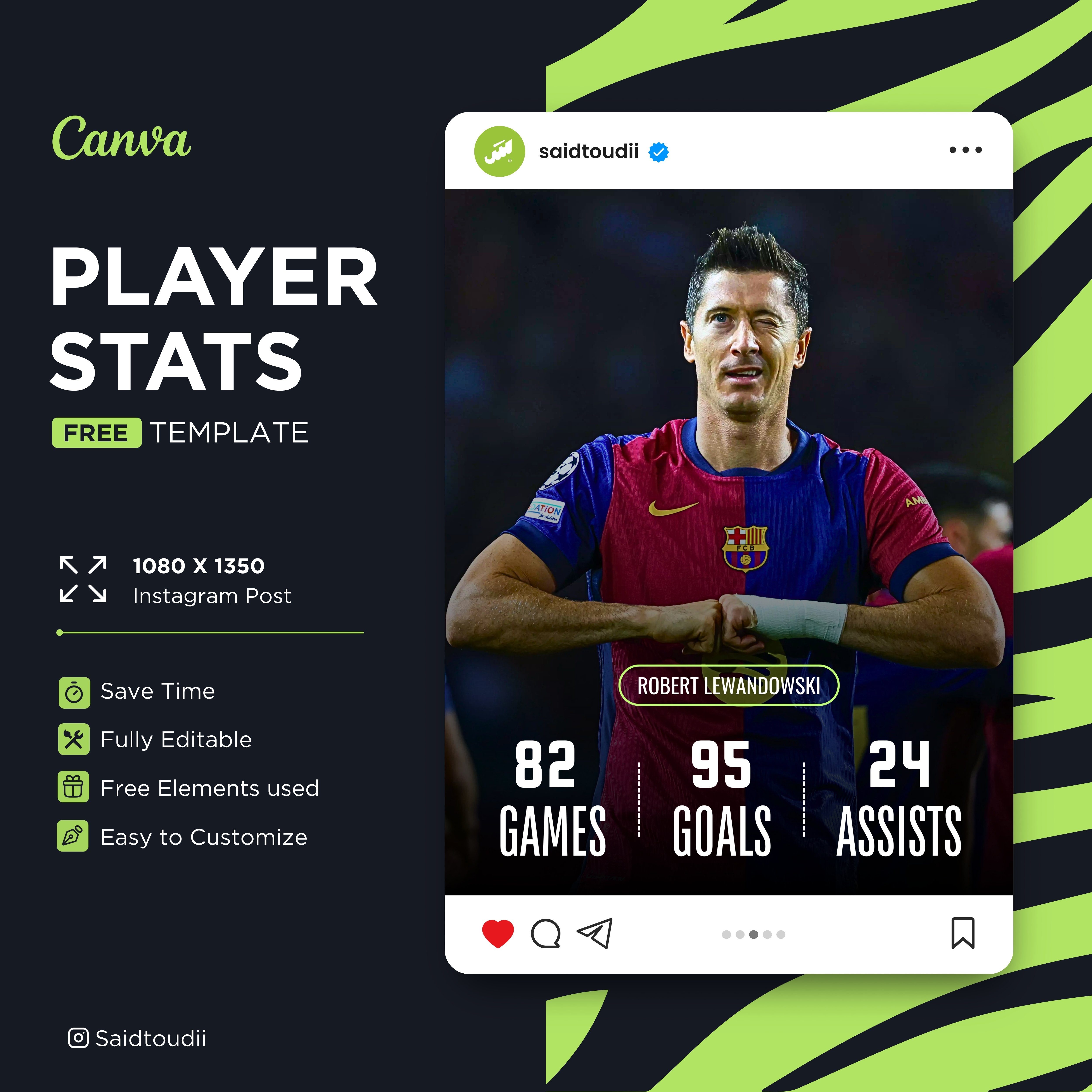 Player Stats canva template - Payhip