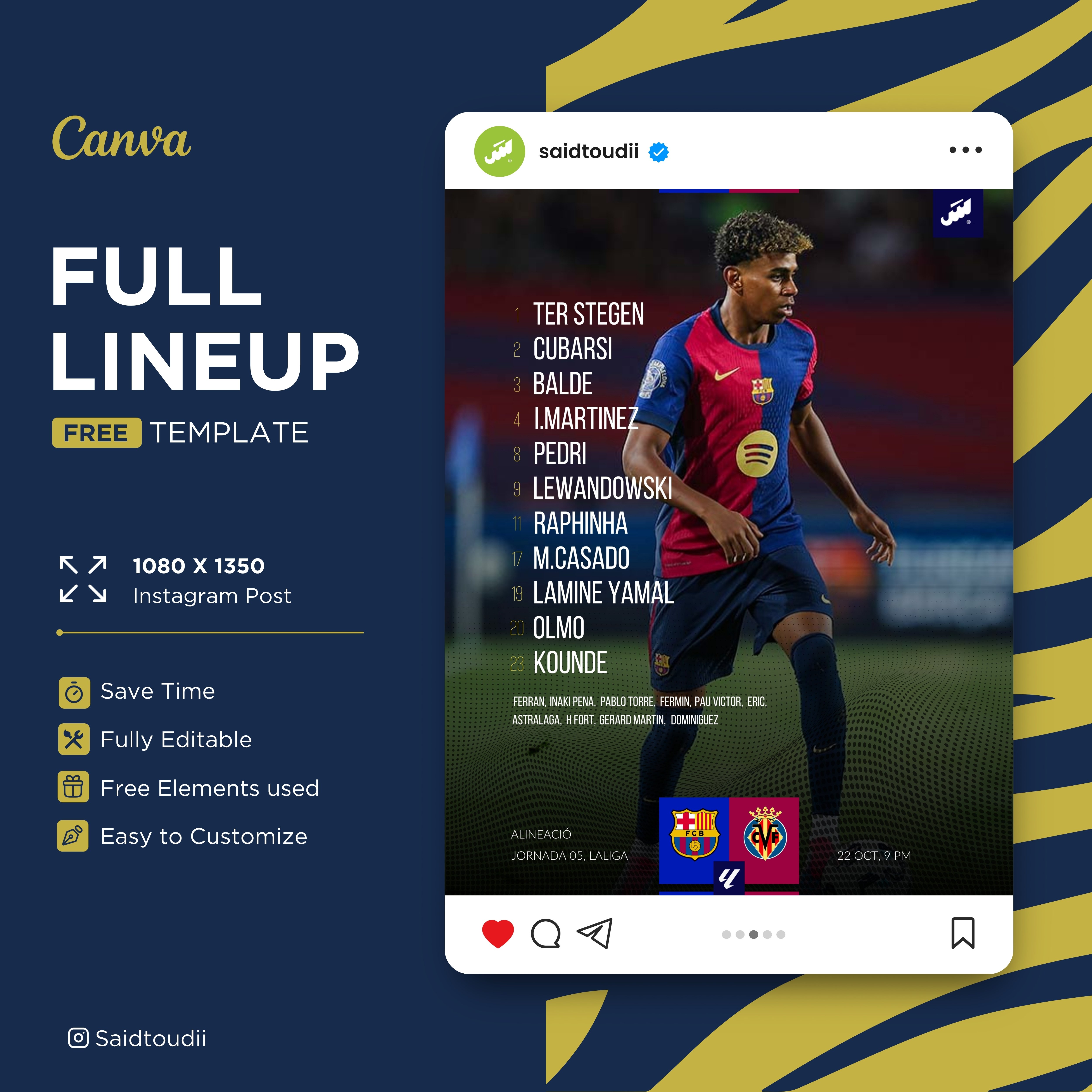 Line Up canva template - Payhip
