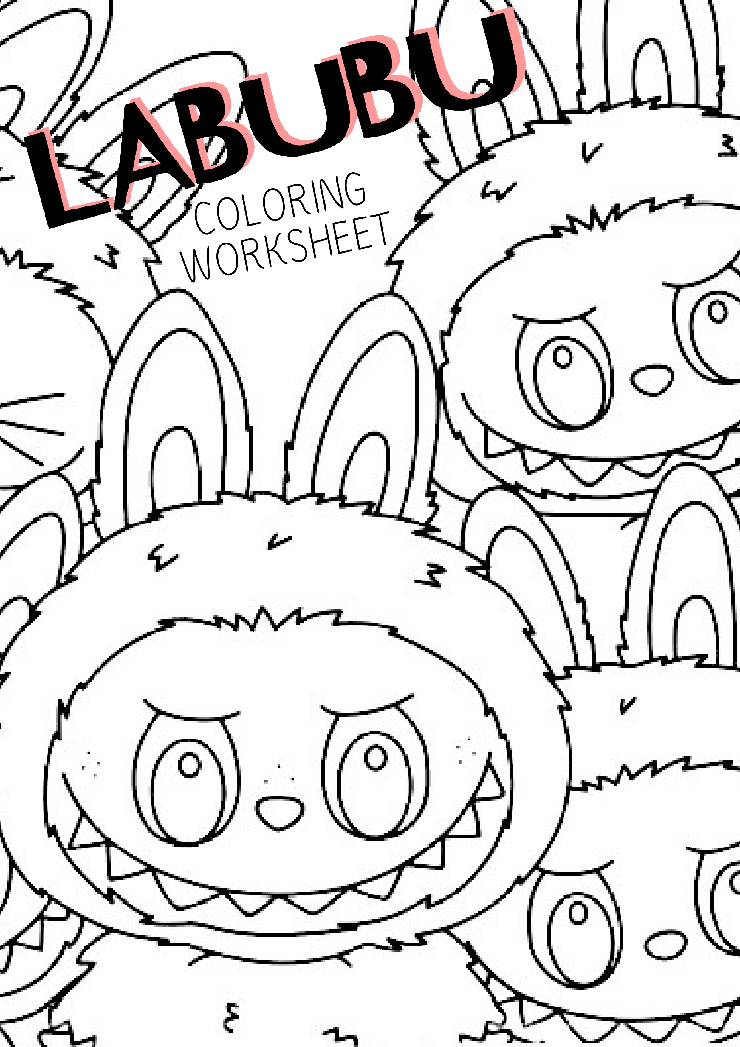 LABUBU Coloring Worksheet I - Payhip