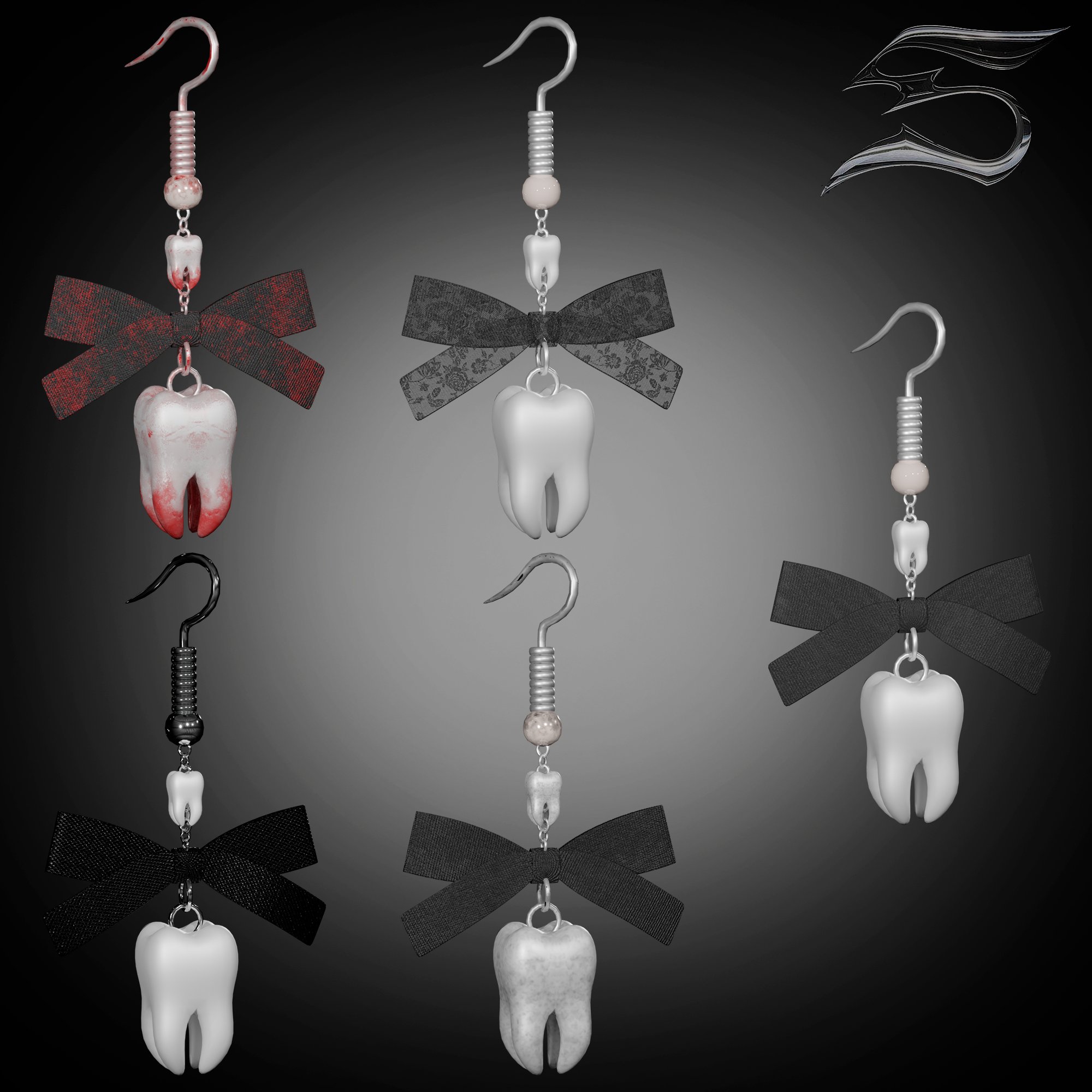 tooth earring (personal and commercial) - Payhip