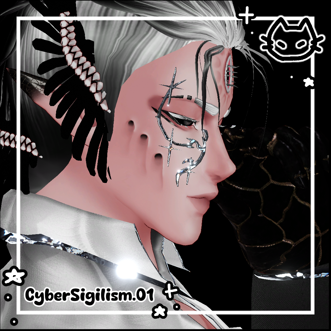 𒅒 CYBERSIGILISM.01 𒅒 FREE 𒅒 CYBER SIGIL FACE JEWELRY 𒅒 Cyber Metal ...