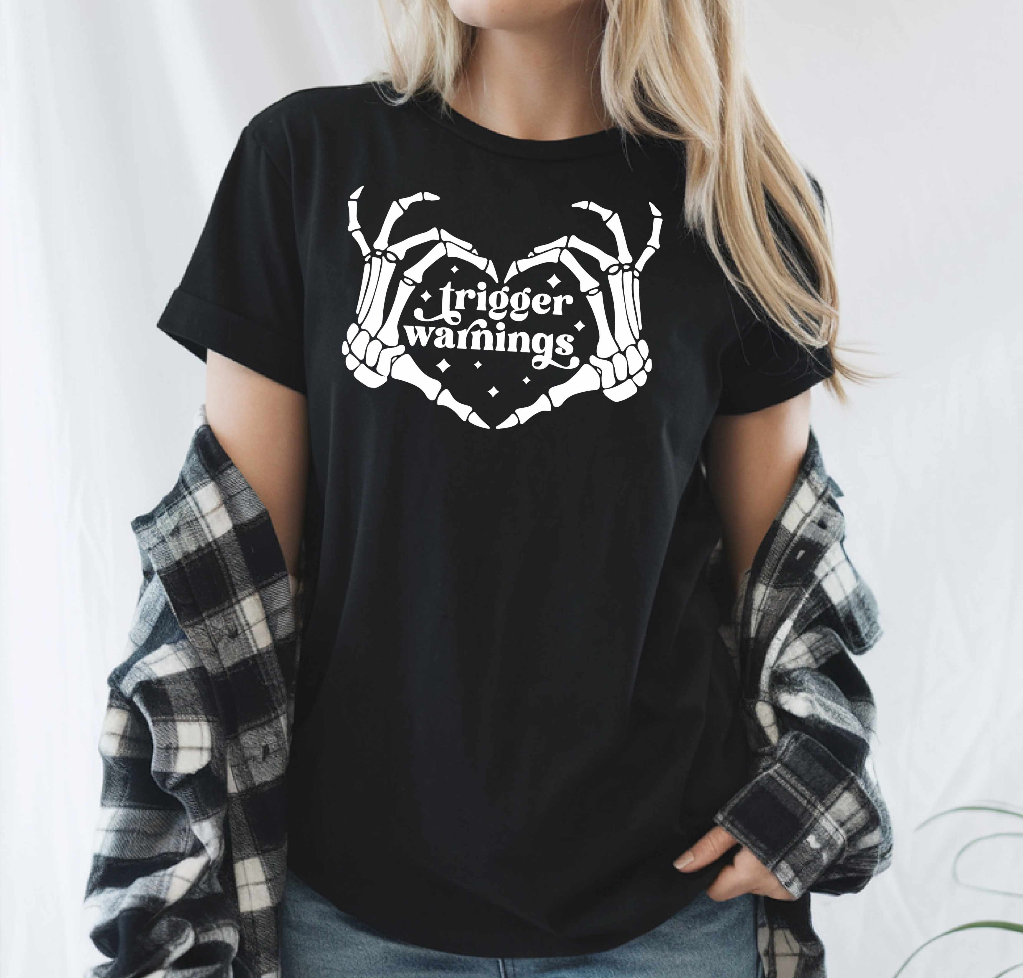 Trigger Warnings – Spicy Book Lover Apparel (Shirt, Tank, & Sweatshirt ...