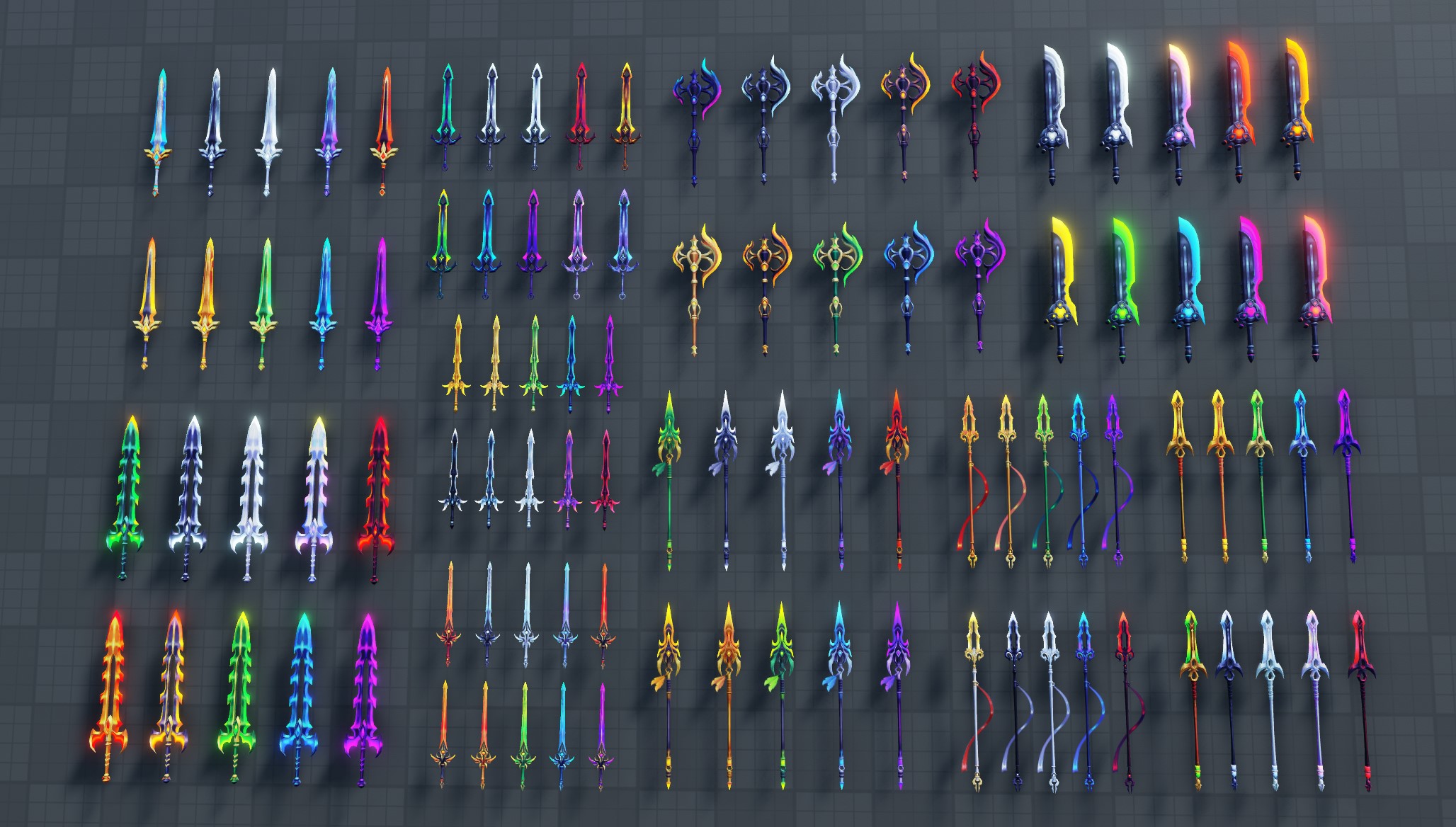 100 Stylized Roblox Fantasy Weapons Mega Pack - Swords, Spears, Axes