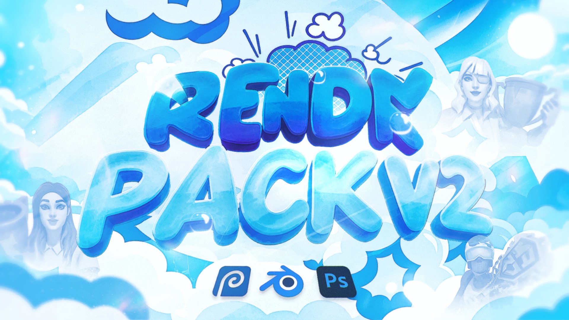 RENDER PACK V2 ☁️ - Payhip