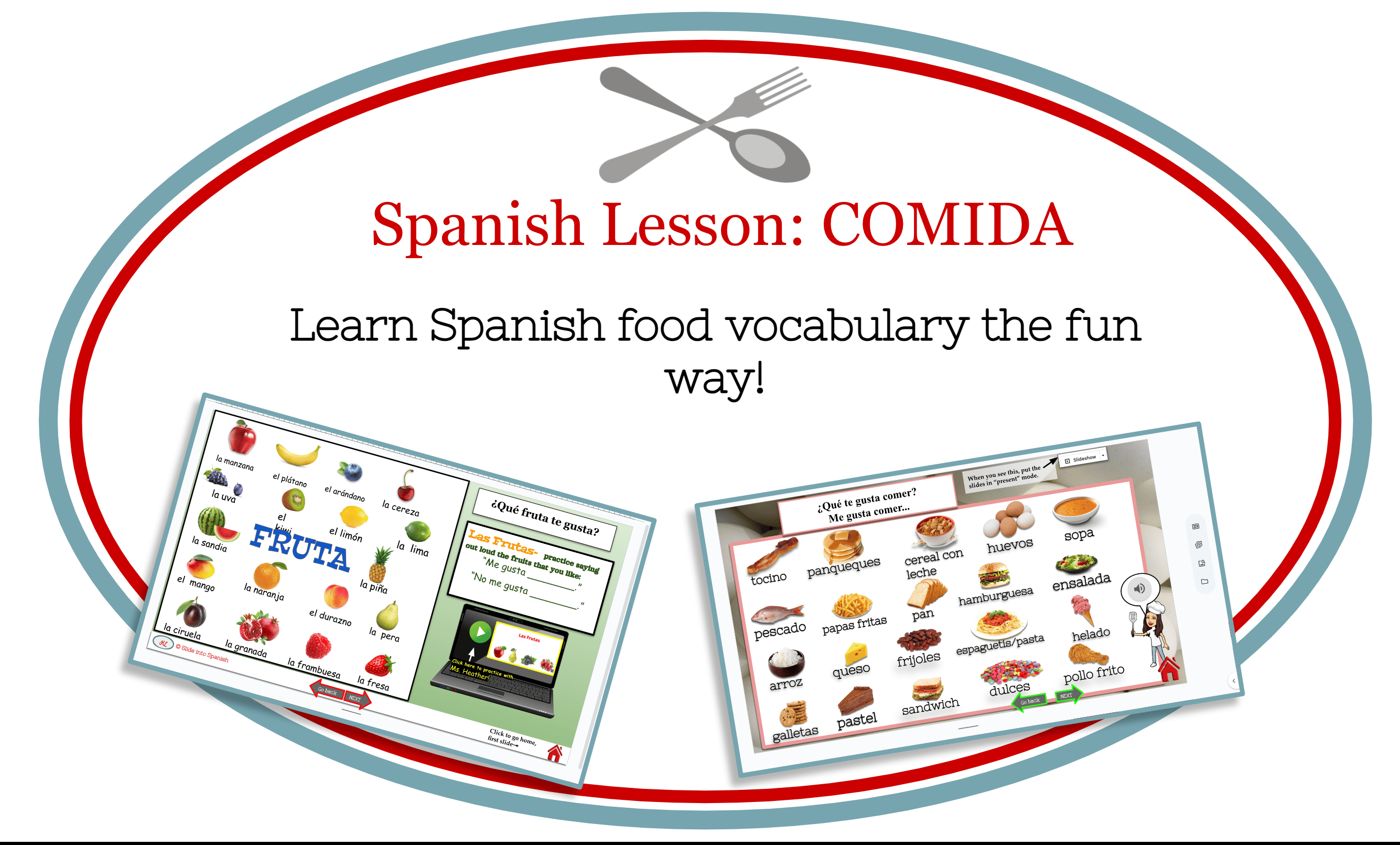 COMIDA: Spanish Food Vocabulary – Engaging Google Slides Activity - Payhip