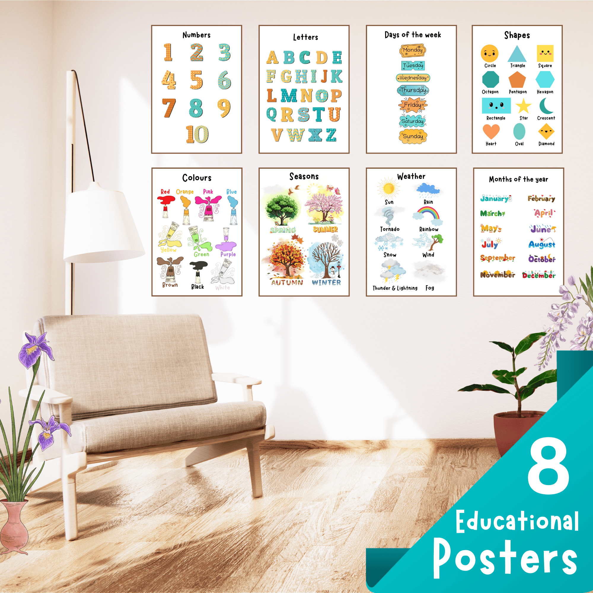 Educational posters pack | classroom posters | home schooling posters ...