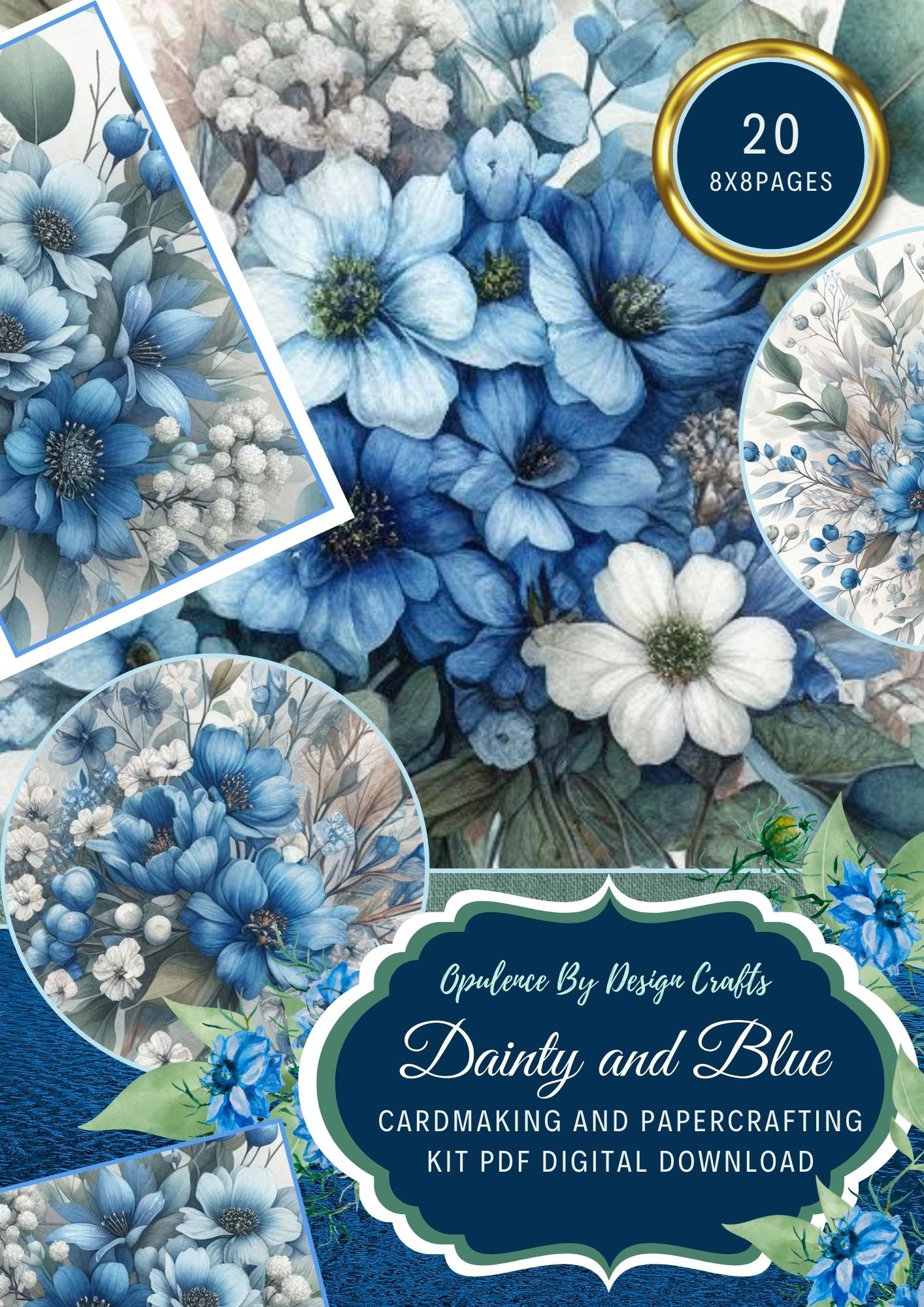 Opulence By Design Dainty and Blue Cardmaking and Papercrafting Kit PDF ...
