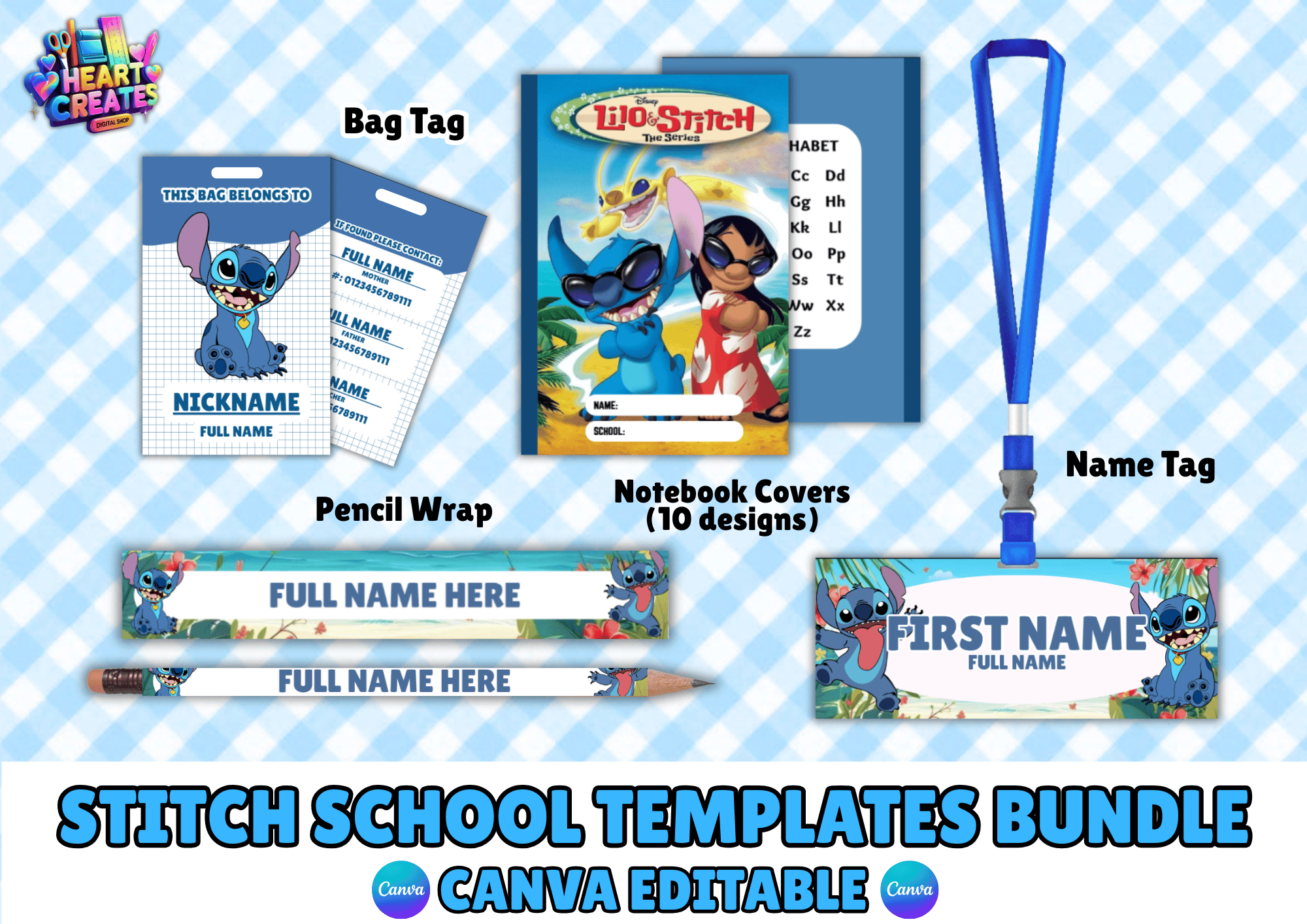 STITCH SCHOOL TEMPLATES BUNDLE - Payhip