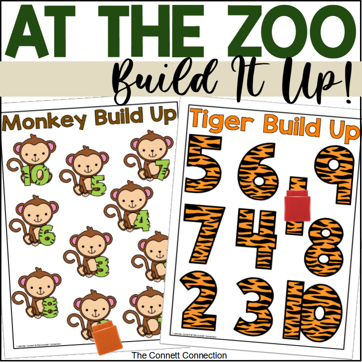 Zoo Build It Mats for Counting to 10