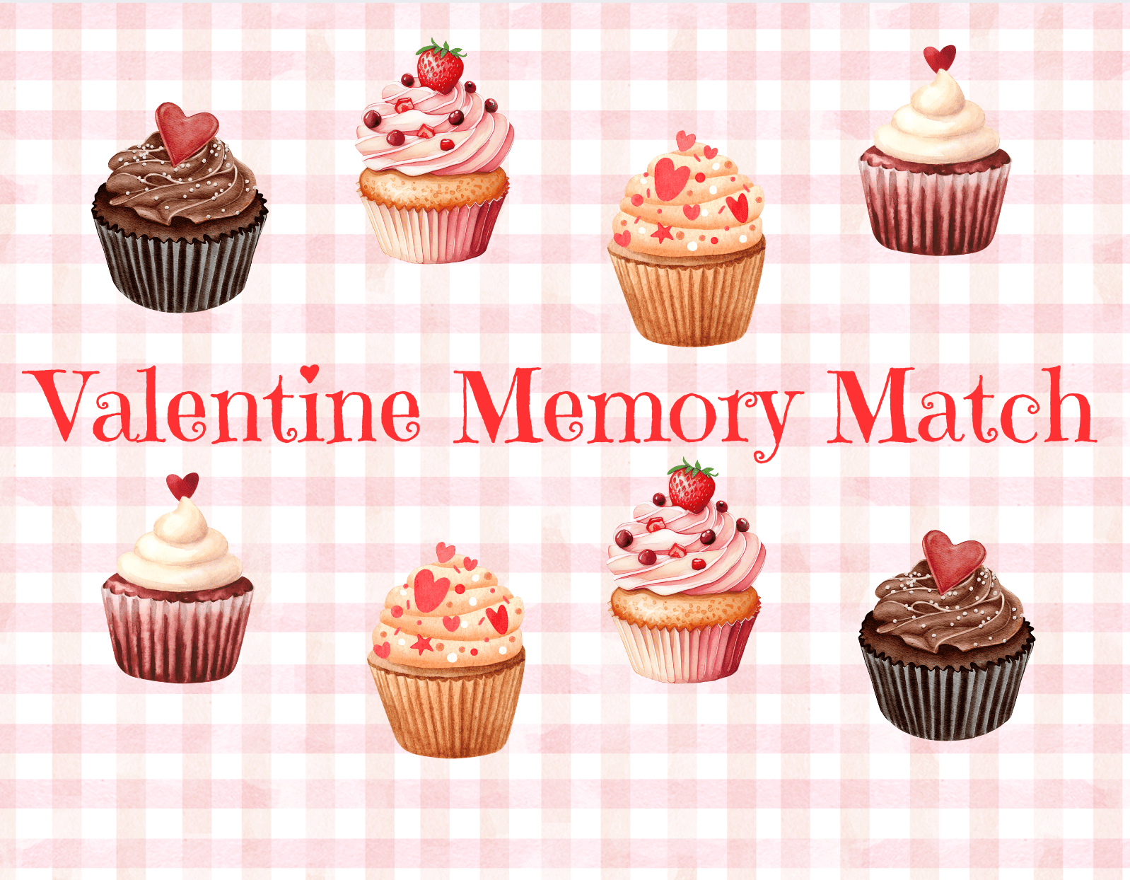Valentine Cupcake Memory Match Game - Payhip