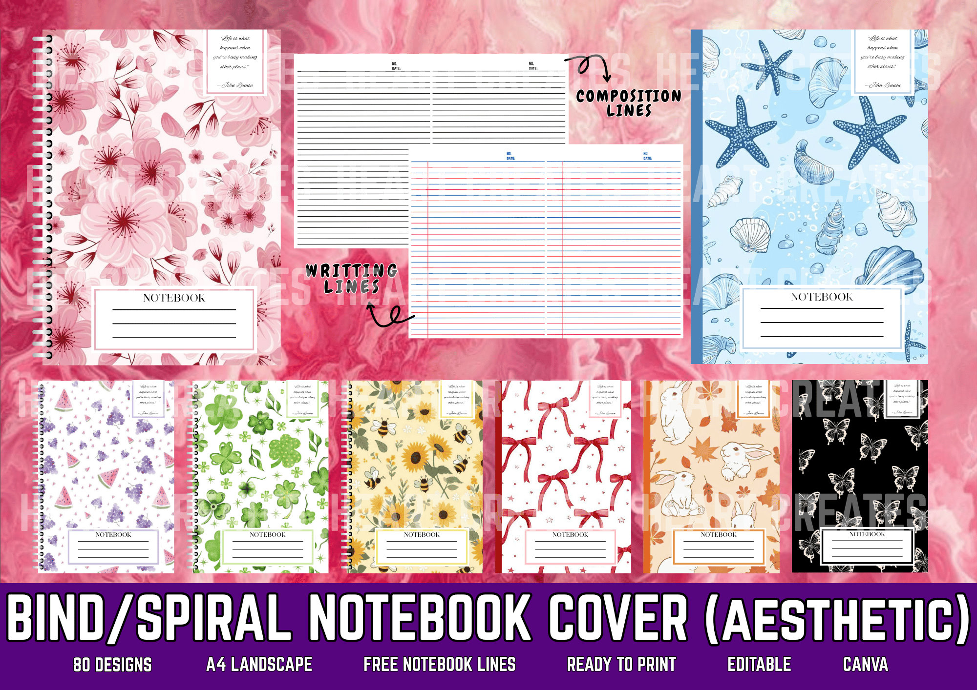 AESTHETIC NOTEBOOK COVERS - Payhip