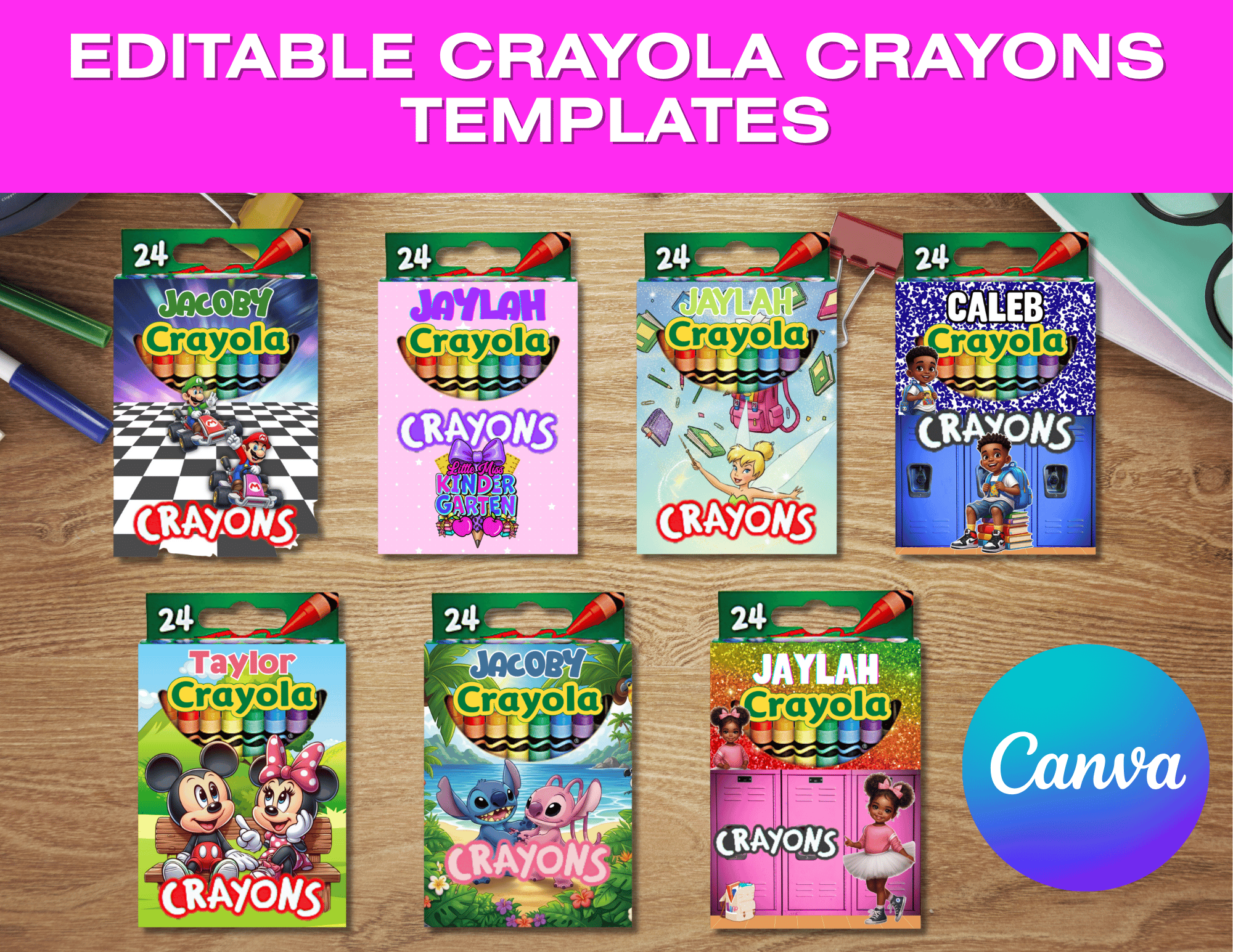 Editable Crayons Templates - Payhip