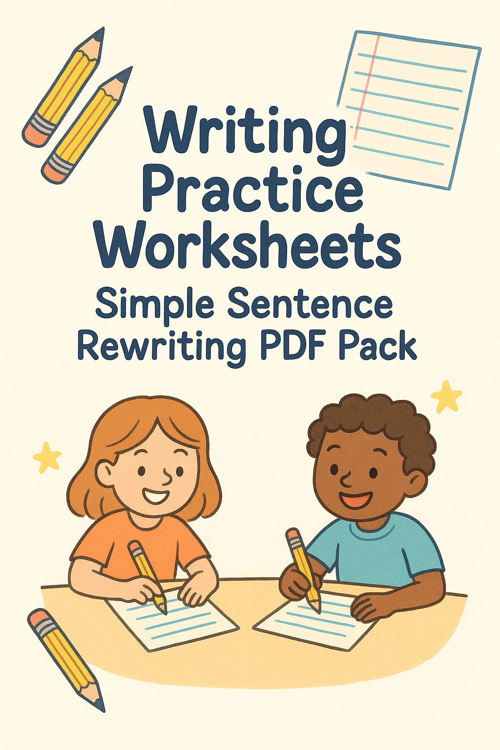 Writing Practice Worksheets: Simple Sentence Rewriting PDF Pack - Payhip