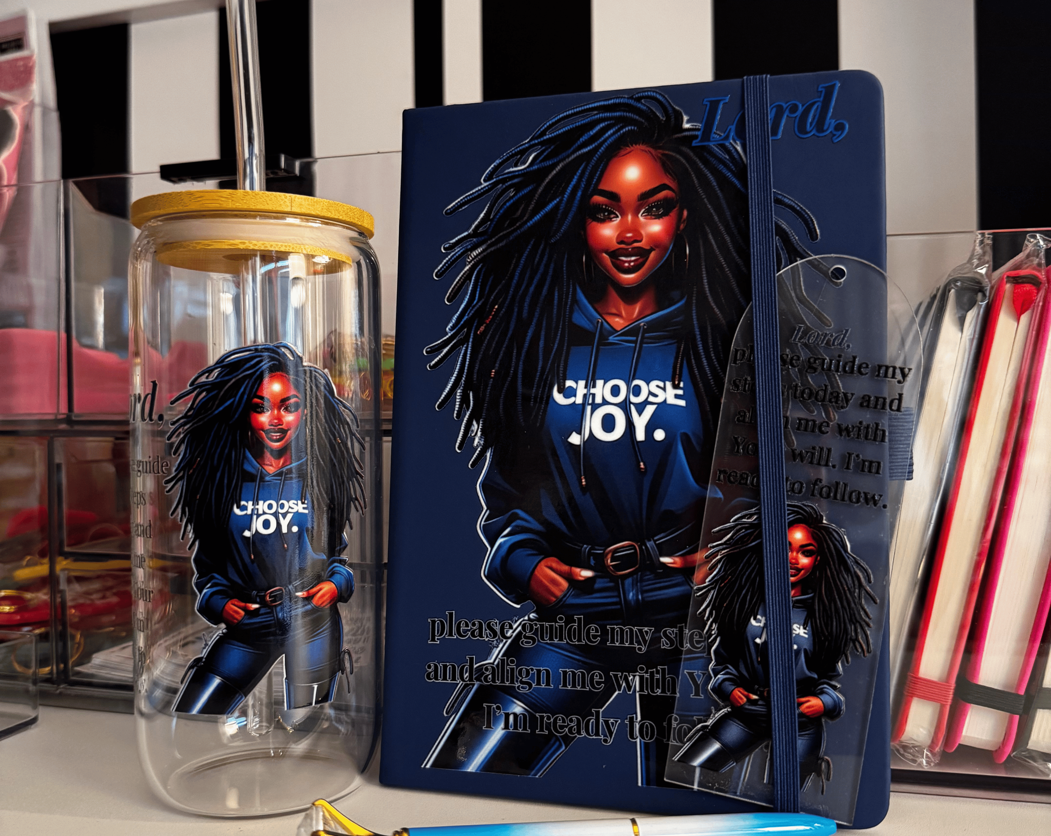 SIPPIN PRETTY BUNDLE ( DFY -Journal, Glass Cup/or Tumbler and Bookmark ...