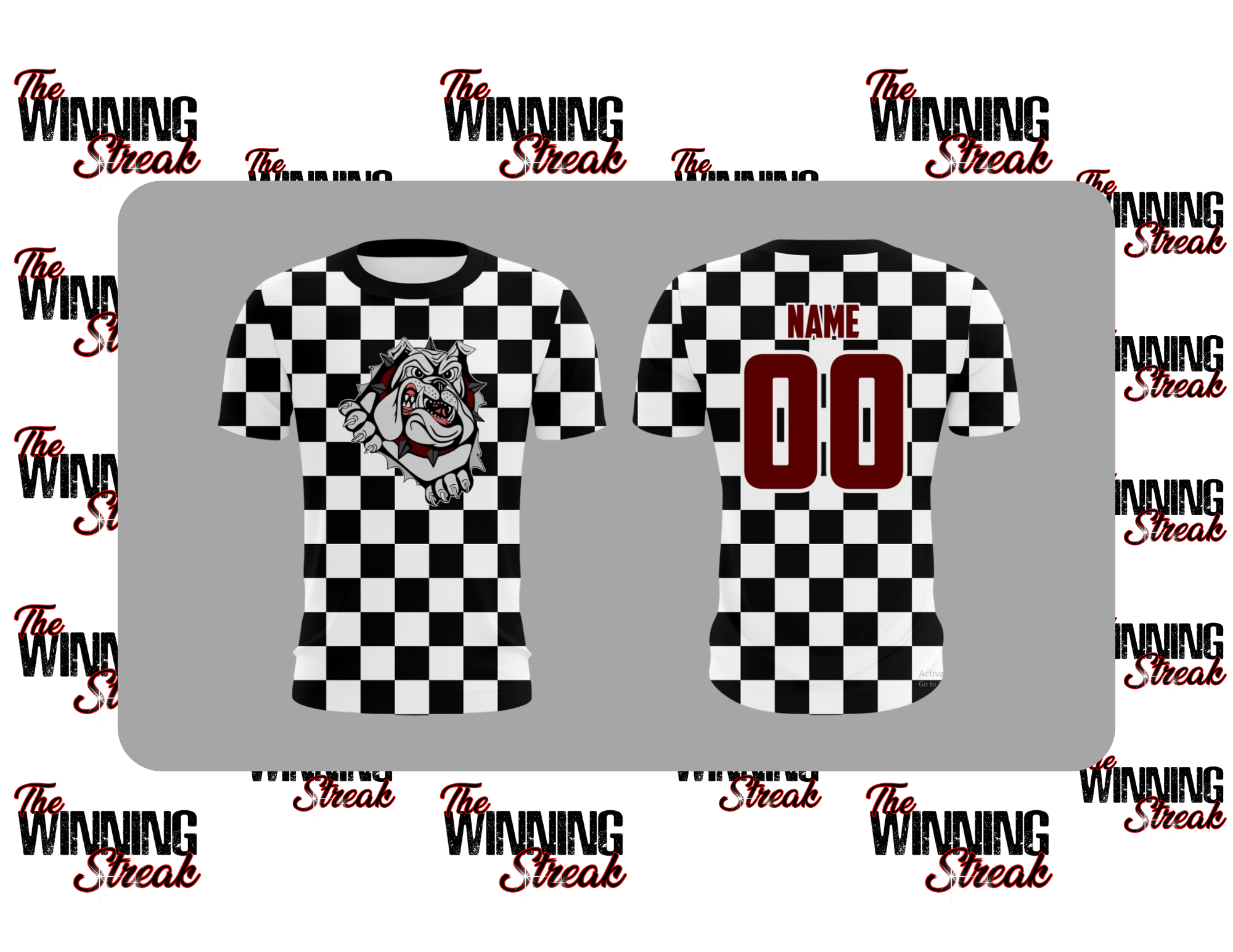 Cooper Bulldogs Checkered Custom Tee - Payhip