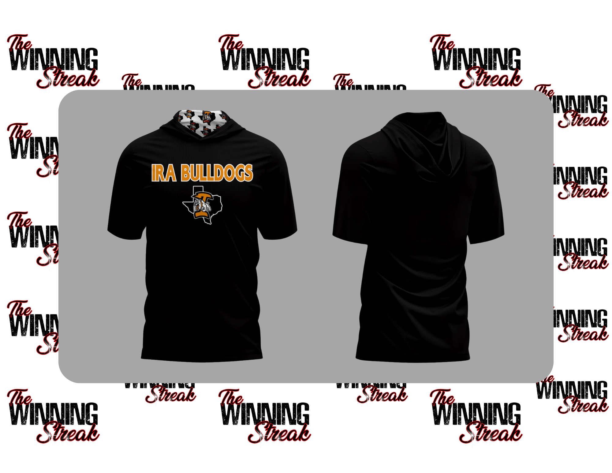 Black Ira Bulldogs Performance Hooded Tee - Payhip